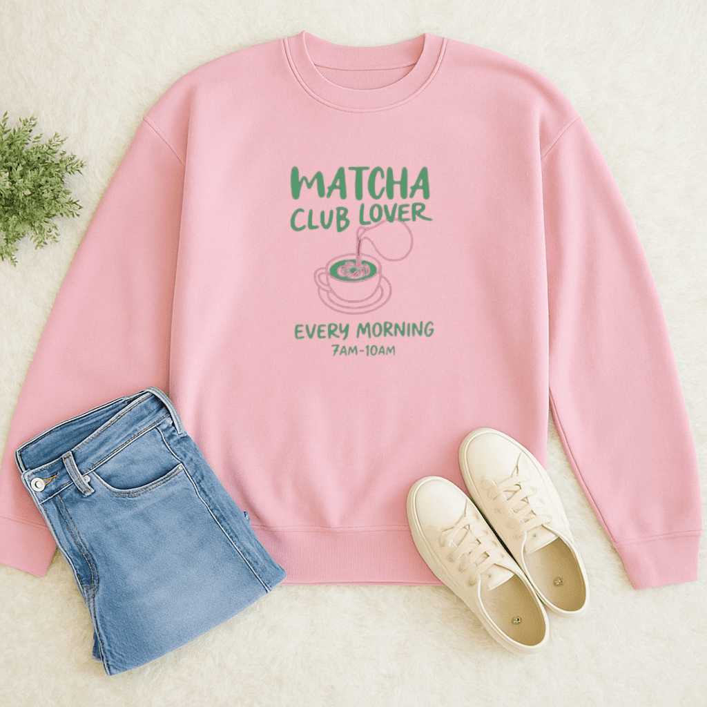 Matcha Club Lover Every Morning 7AM to 10AM A Funny Quote Graphic ...