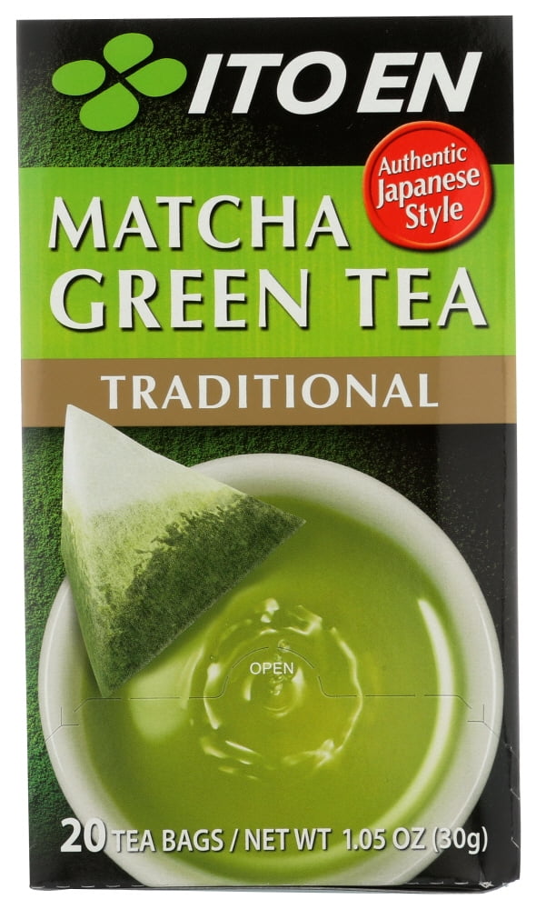 Unflavored Energy-Boosting Matcha Green Tea, 20 Bags - All Natural ...
