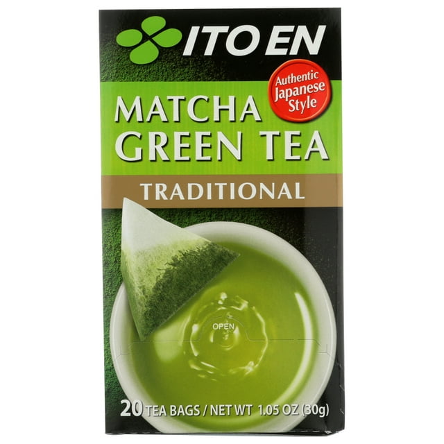 Unflavored Energy-Boosting Matcha Green Tea, 20 Bags - All Natural ...