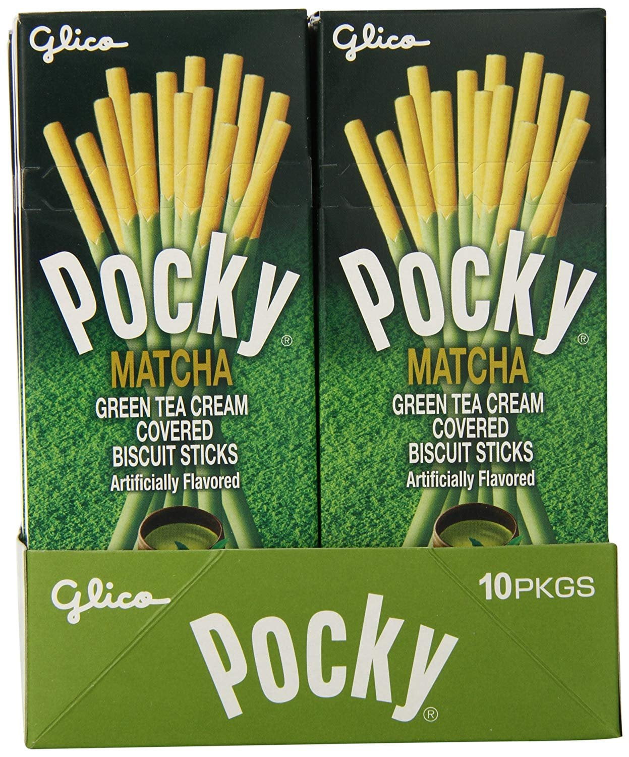 Matcha Green Tea Cream vered Biscuit Sticks, 1.41 Ounce (Pack of 10 ...