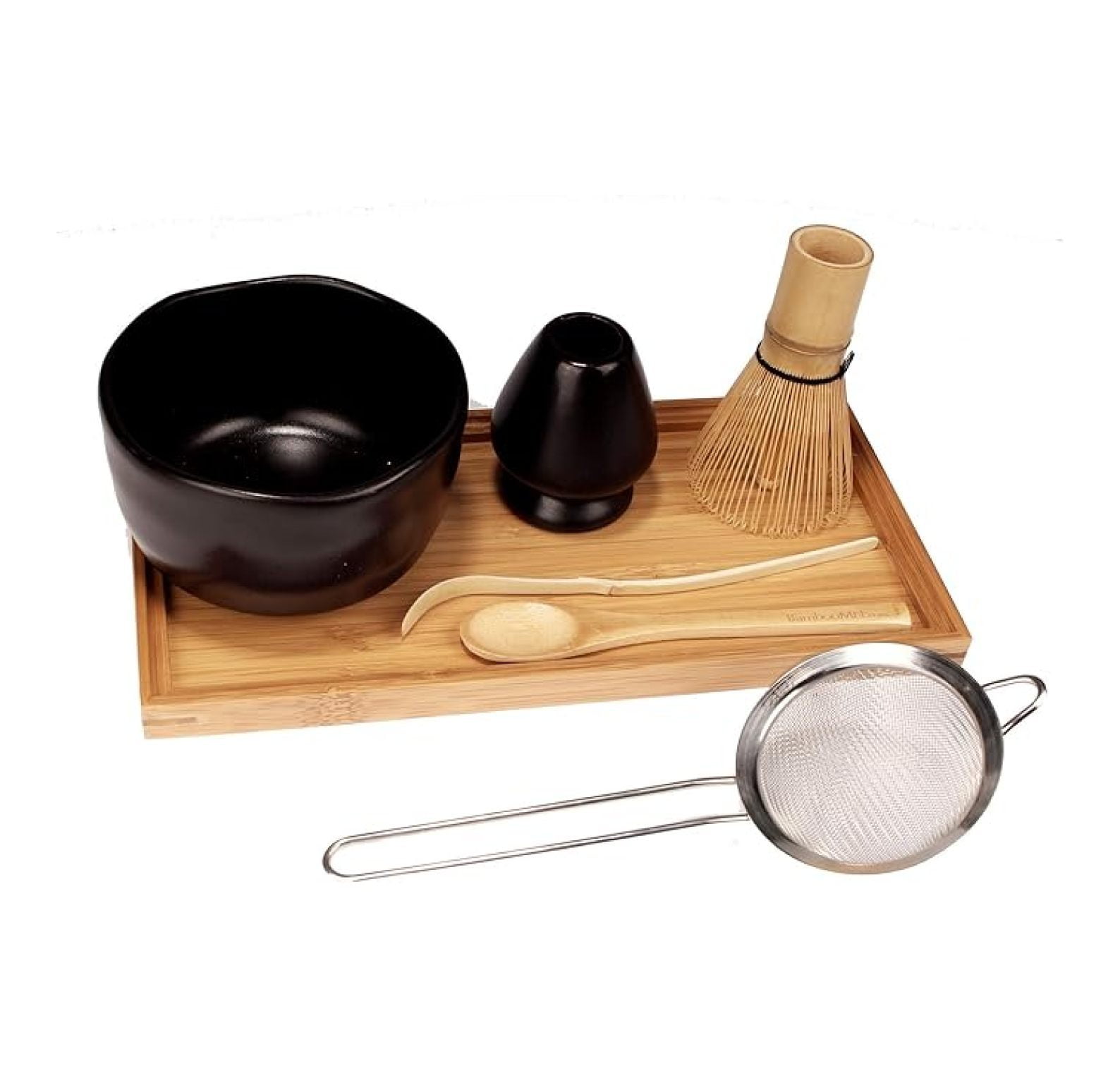 Matcha Green Tea Whisk Set - Golden Chasen, Chashaku, Bowl, Rest ...