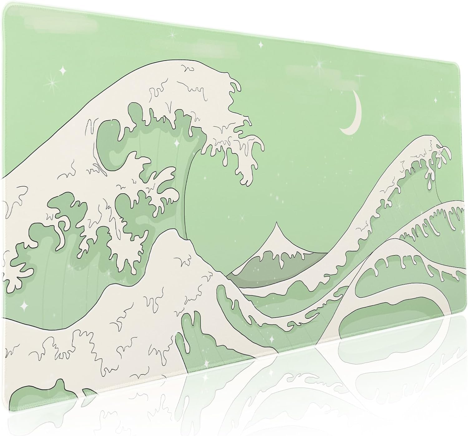 Matcha Green White Japanese Anime Gaming Mouse Pad XXL Kawaii Sage ...