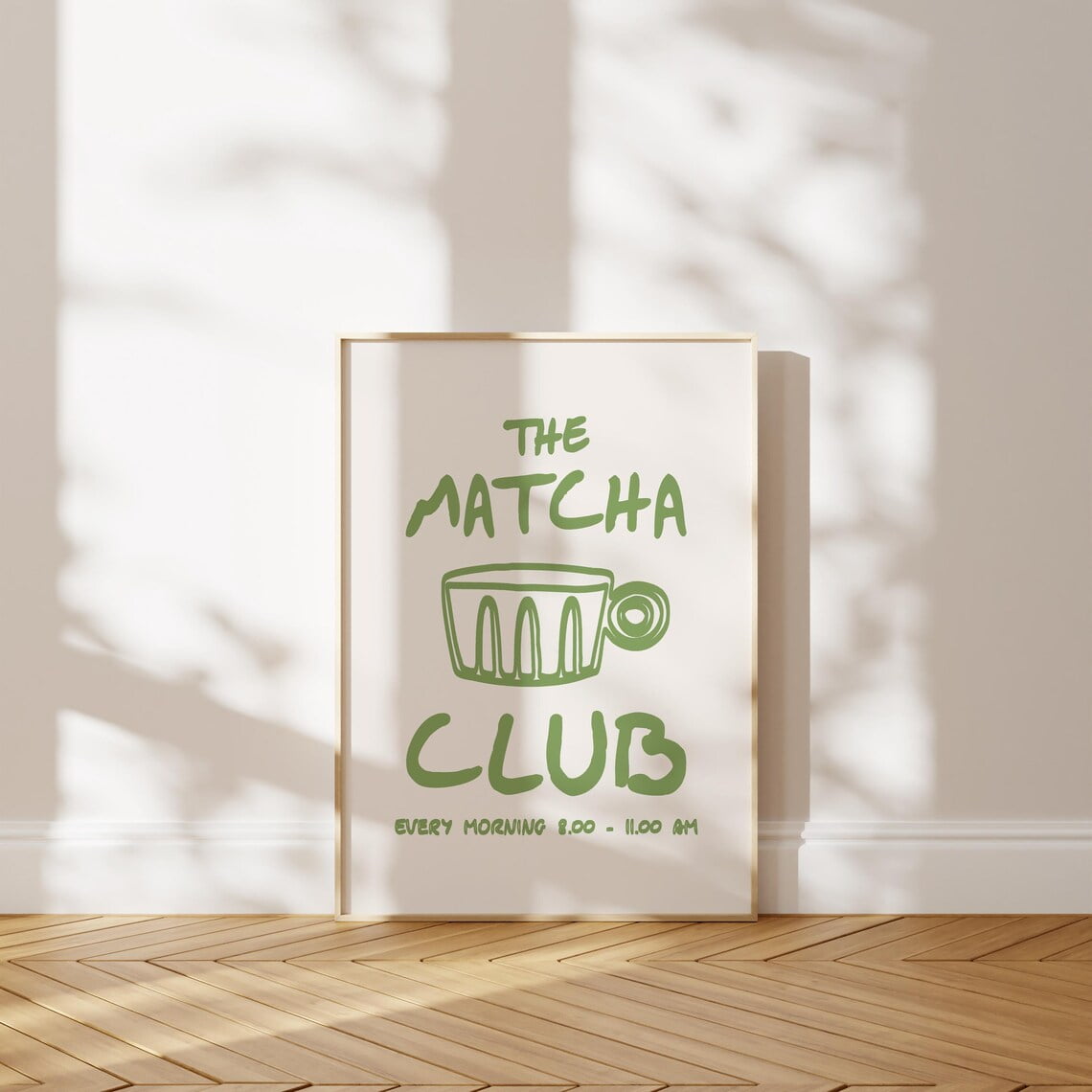 Matcha Latte Club Print Green Tea Abstract Kitchen Wall,Art Japanese ...