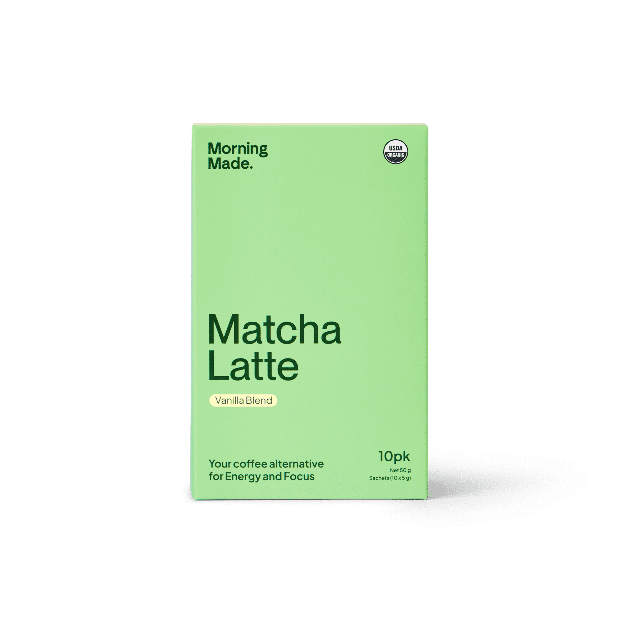 Morning Made Matcha Latte, Vanilla Blend, Ceremonial Grade Organic ...