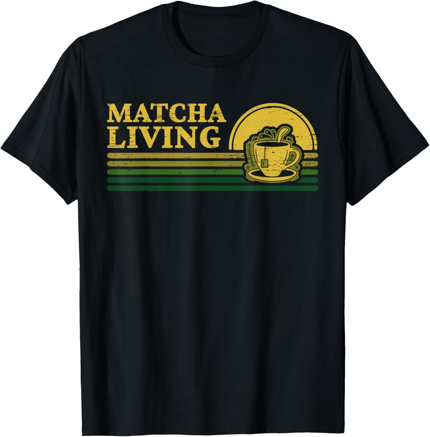Matcha Living Vintage Bubble Tea Matcha T-Shirt - Walmart.com