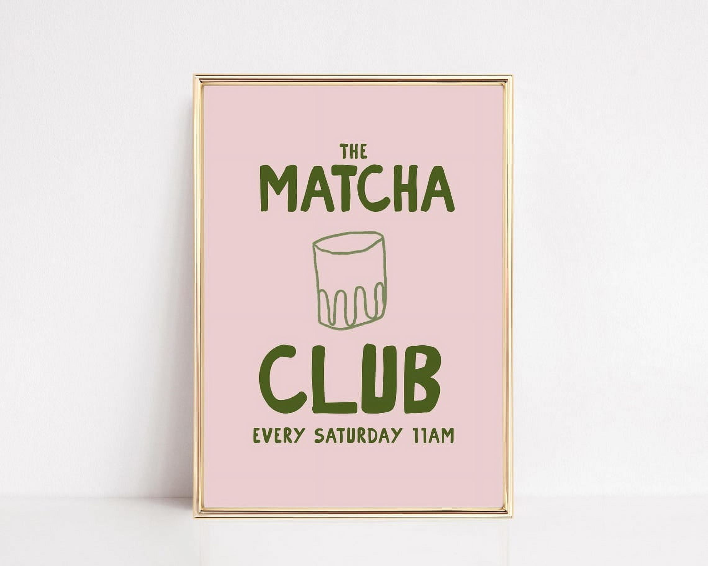 Matcha Poster Pink Wall Art Kitchen Decor Matcha Latte Wall Art Coffee ...