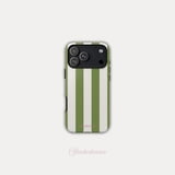 Matcha Stripes Pattern Case for iPhone 11 12 13 14 15 16 17 Pro Max ...