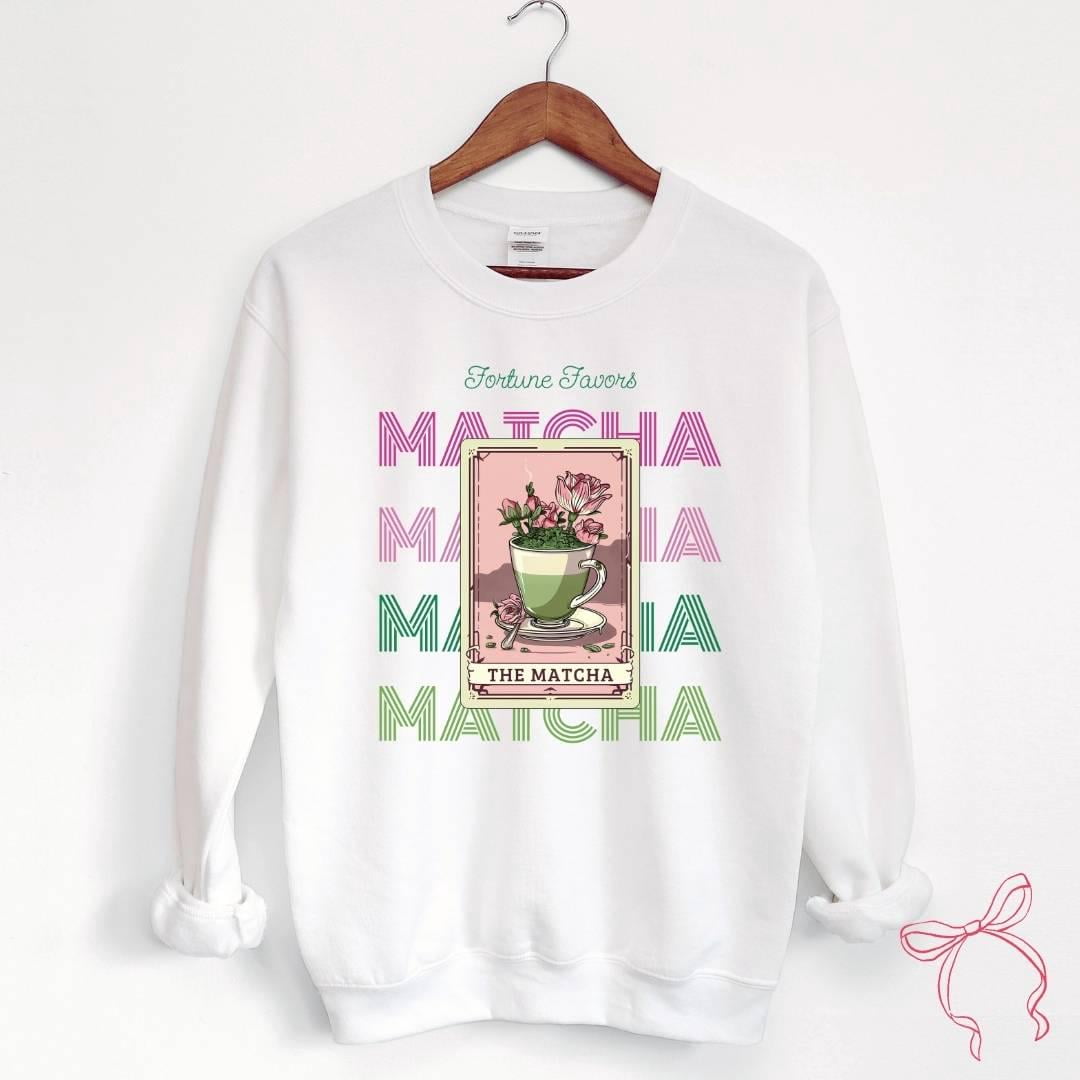 Matcha Tarot Crewneck Sweatshirt, Matcha Sweatshirt Unisex, Tea Lover ...