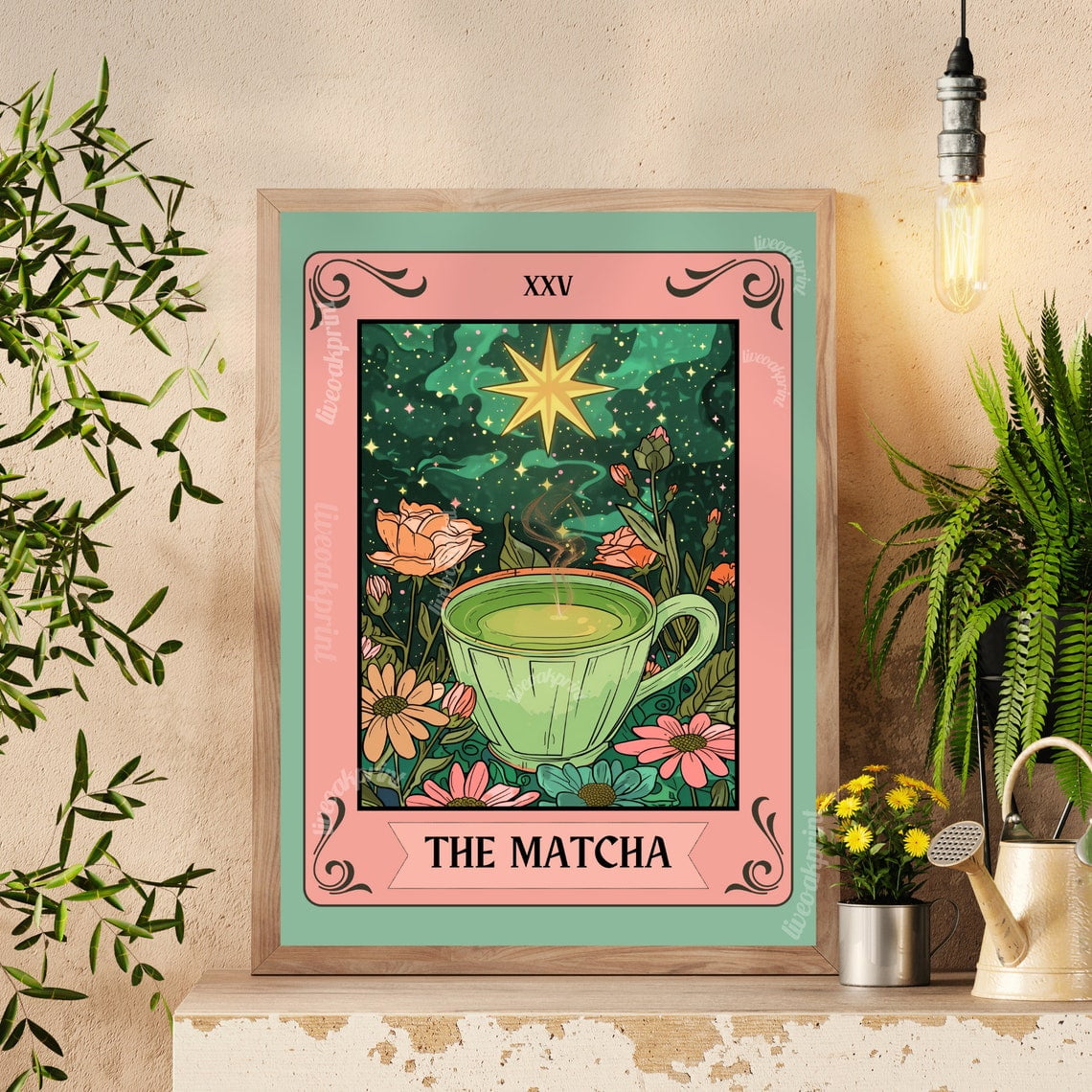 The Matcha Tarot Print - Matcha Print - Matcha Wall Art - Matcha ...