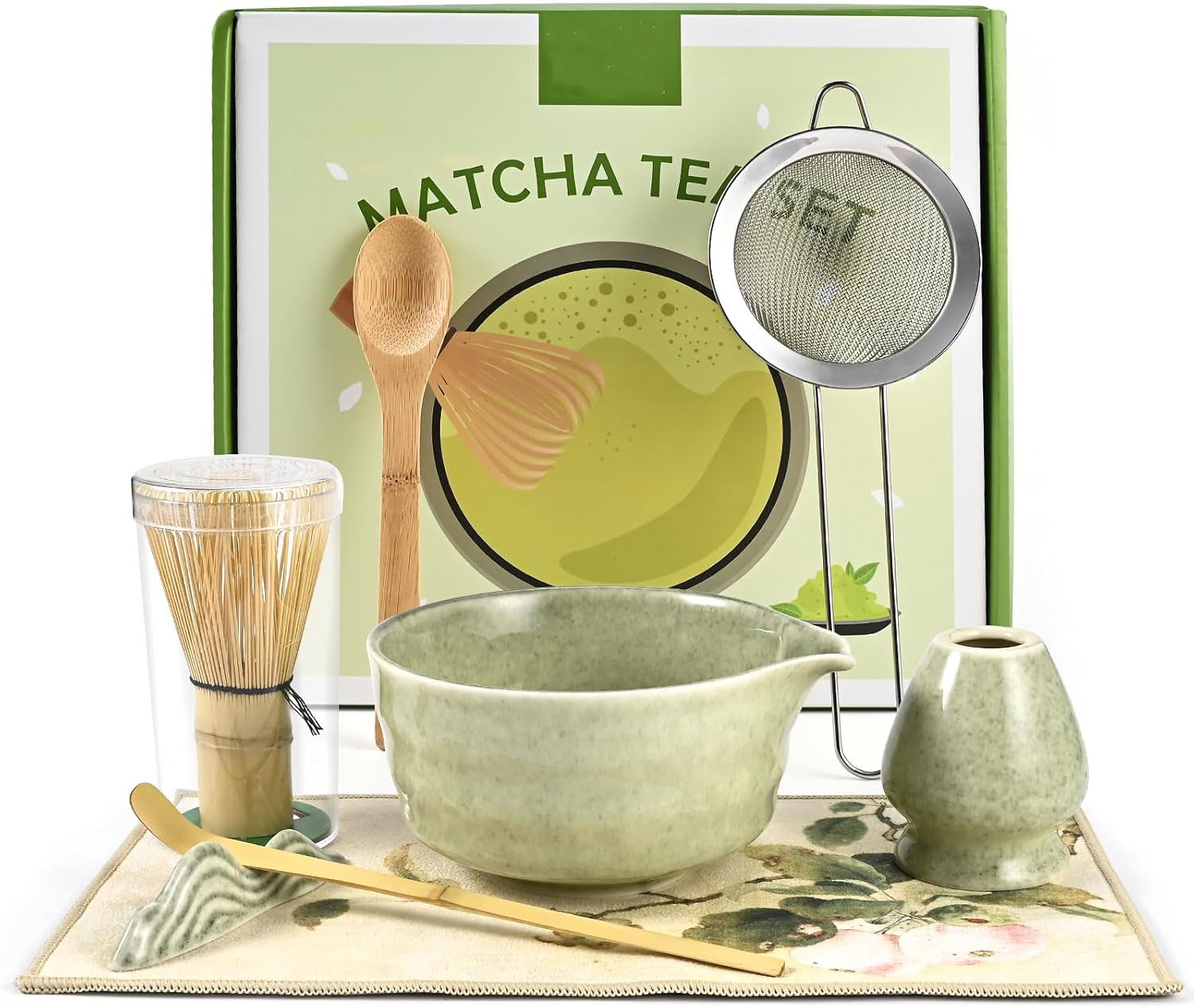 Matcha Whisk Set, 8 PCS Matcha Bowl Set with Whisk and Tea Scoop ...