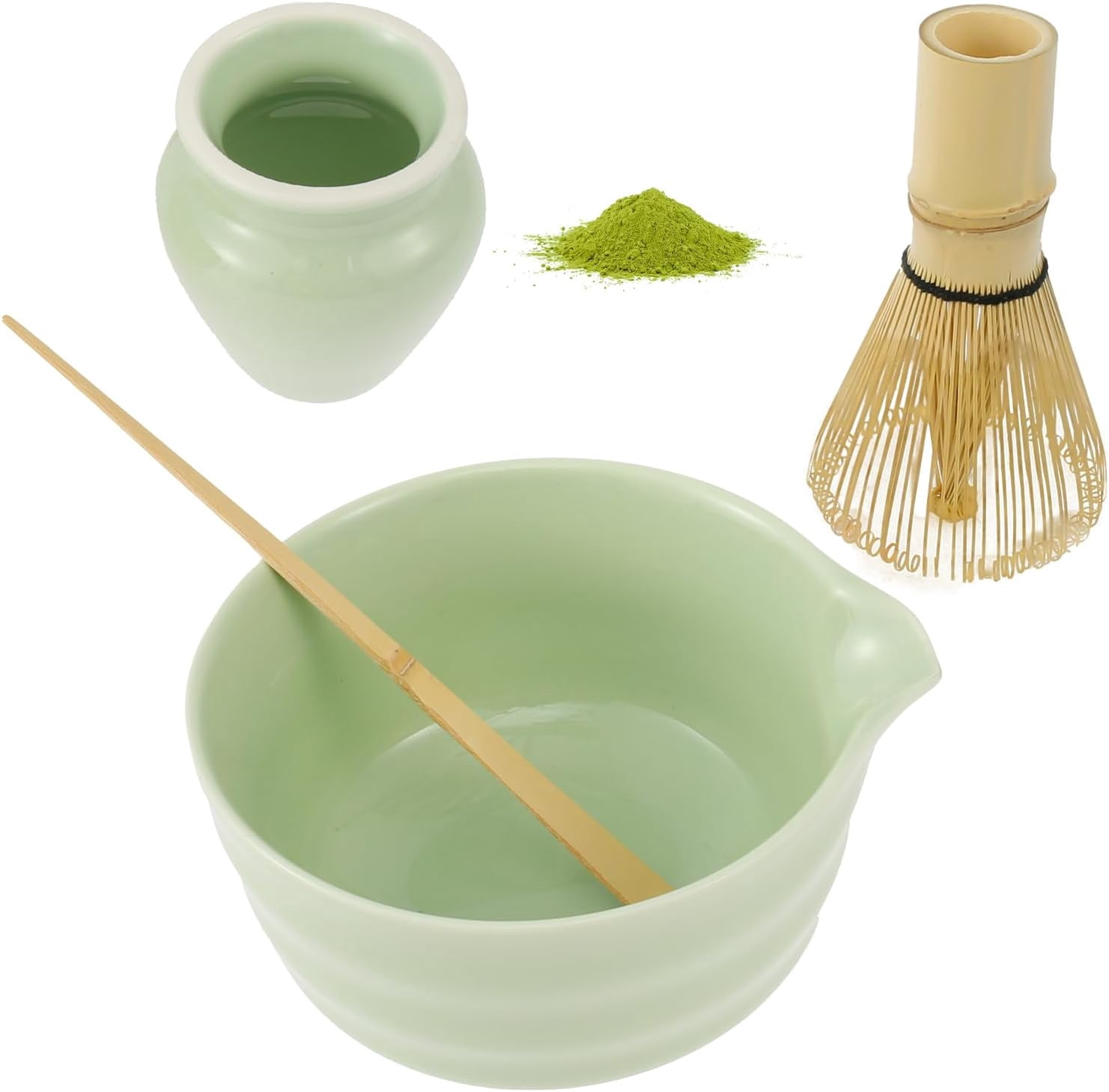 Matcha Whisk Set Matcha Making Kit with Ceramic Matcha Bowl Matcha ...