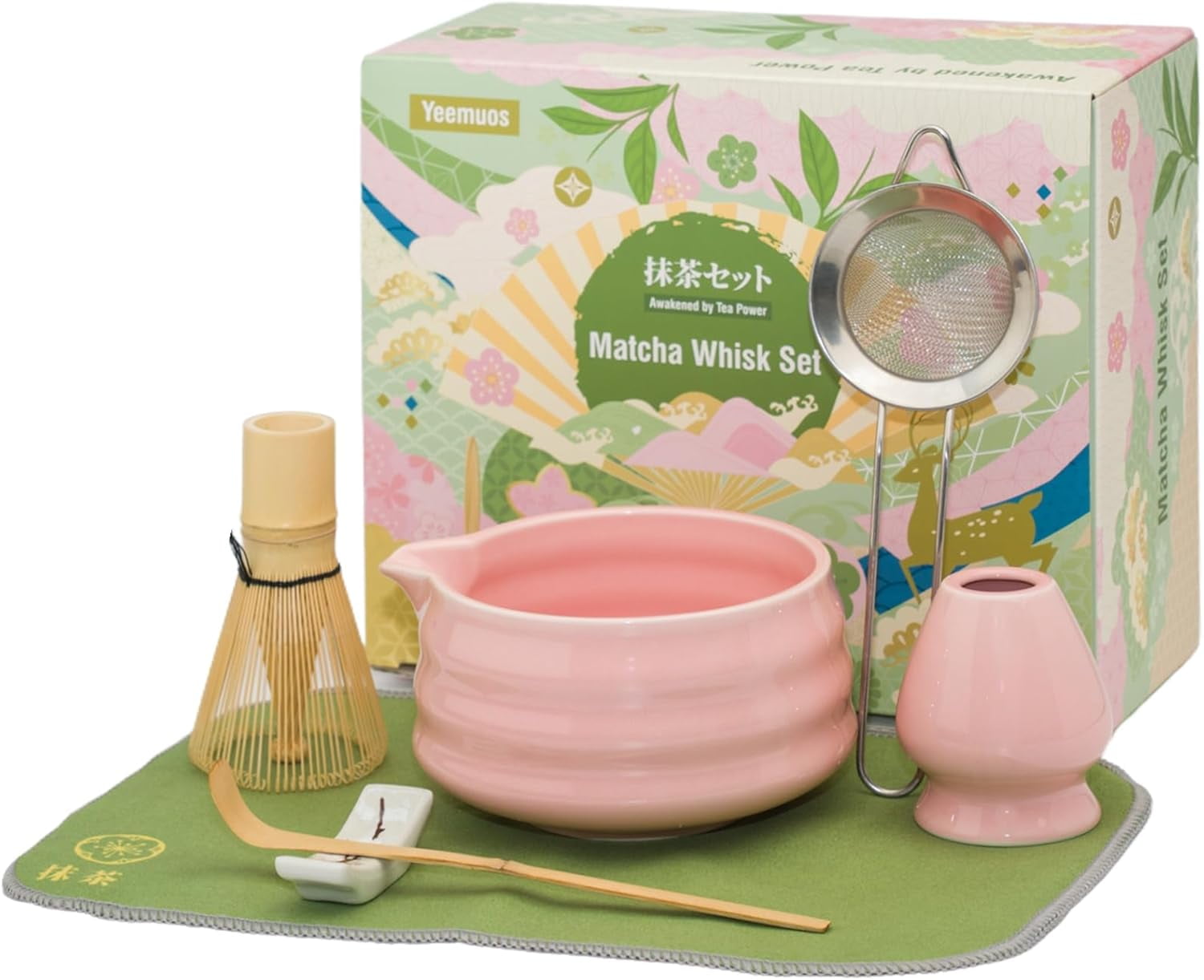 Matcha whisk Set,7 Pcs Matcha Making Kit with whisk Whisk, Ceramic Bowl ...
