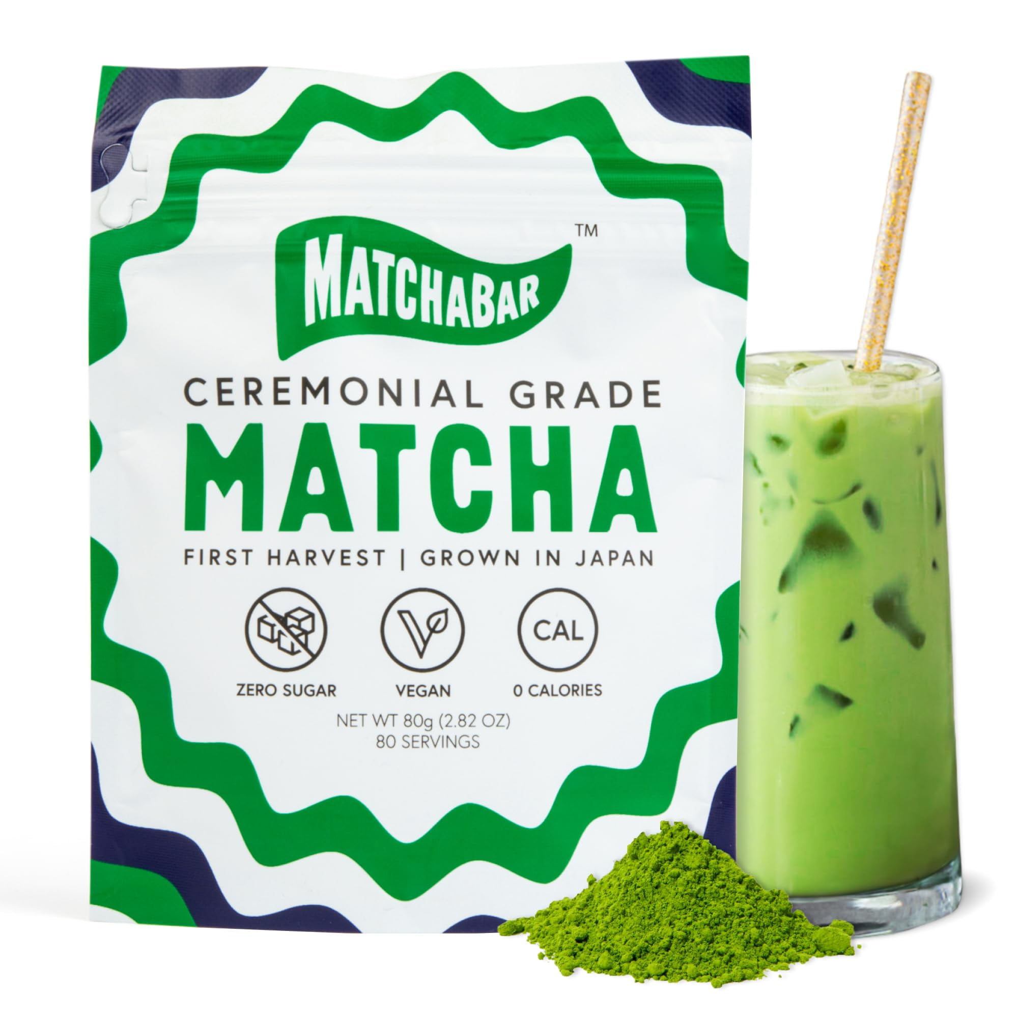 Matchabar Powder (80g) - Ceremonial AIS1 Grade Authentic Japanese Green Tea Powder - Green Tea ...