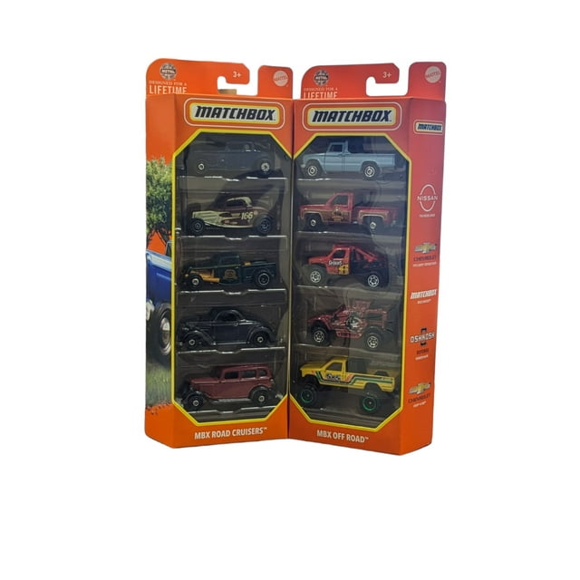 Matchbox 10 pack MBX Off Road & Road Cruisers - Walmart.com