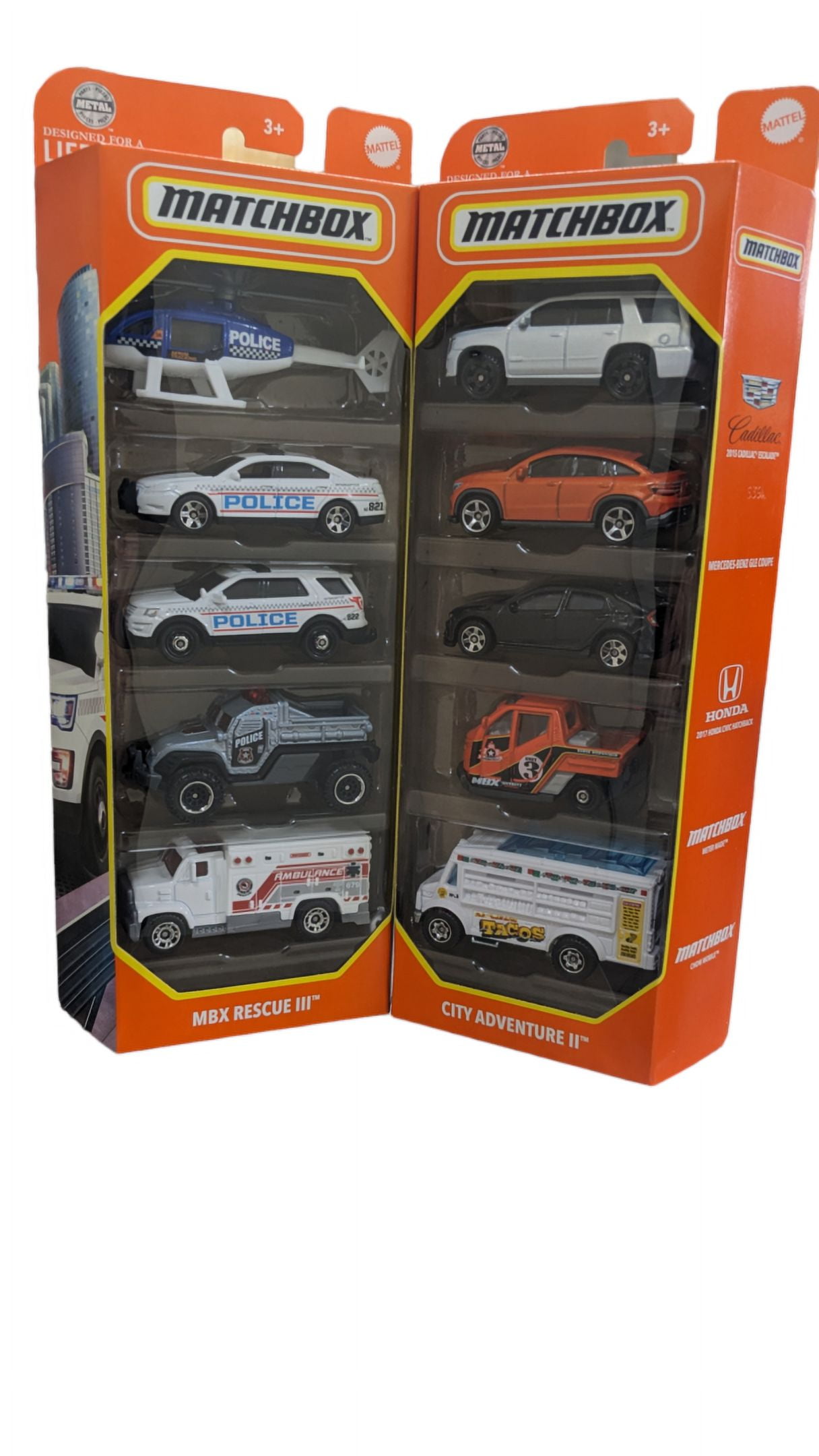 Matchbox 10 pack MBX Rescue & City Adventure - Walmart.com