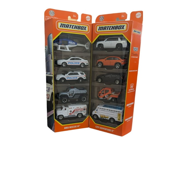 Matchbox 10 pack MBX Rescue & City Adventure - Walmart.com