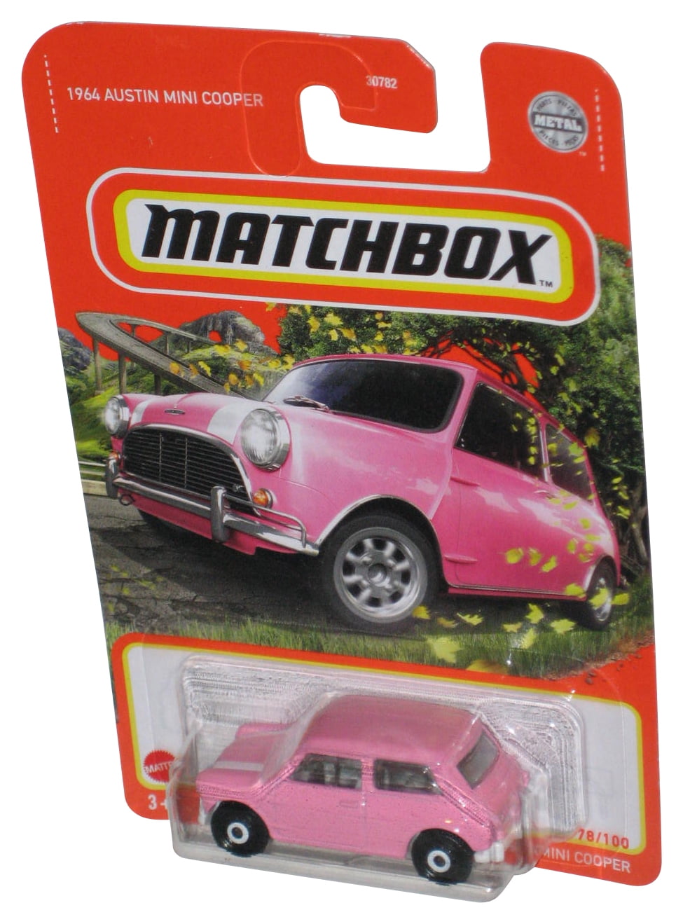 Matchbox 1964 Austin Mini Cooper Pink (2021) Die-Cast Metal Toy Car 78/ ...