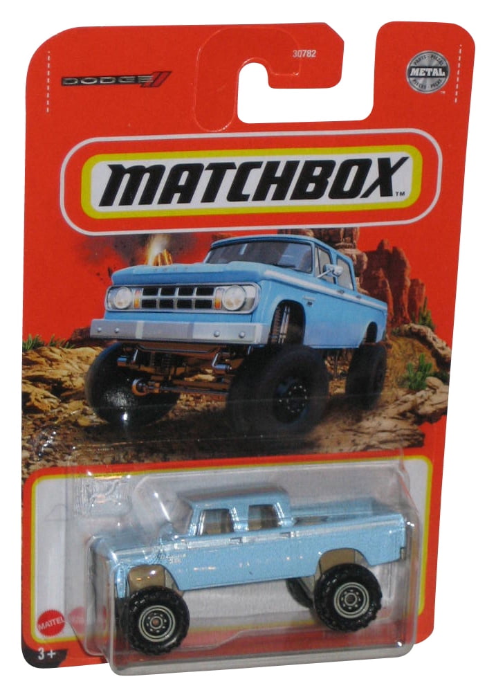 Matchbox 1968 Dodge D200 (2020) Mattel Blue Die-Cast Toy Truck 93/100 ...