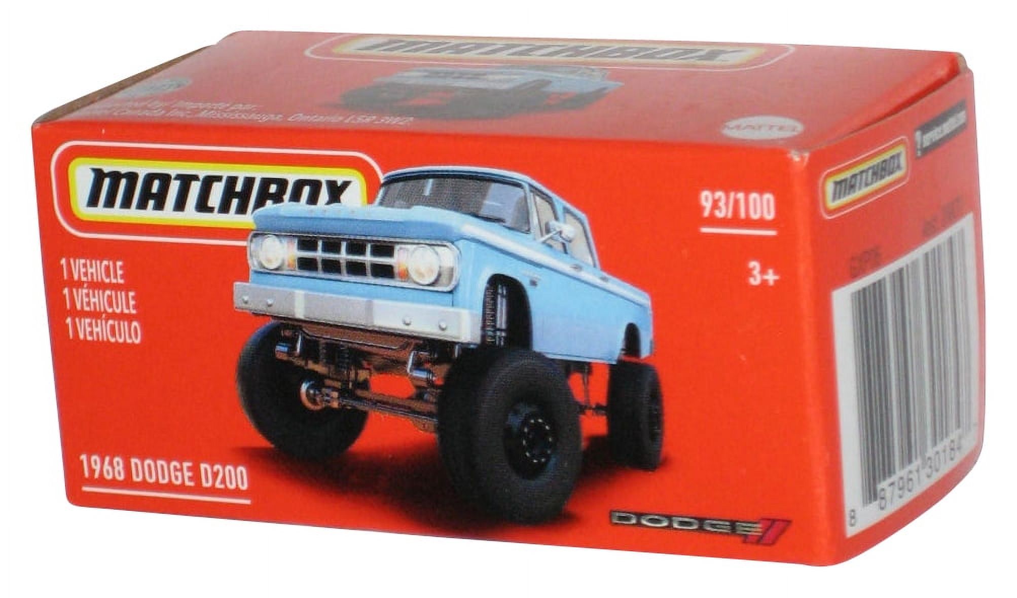 Matchbox 1968 Dodge D200 (2020) Mattel Blue Power Grabs Box Toy Truck ...