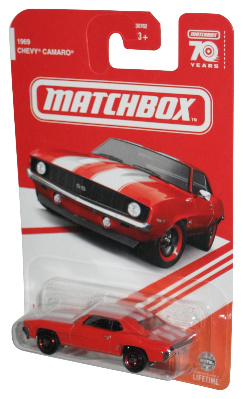 Matchbox 1969 Chevy Camaro (2022) Mattel Red Toy Car 1/6 - Walmart.com