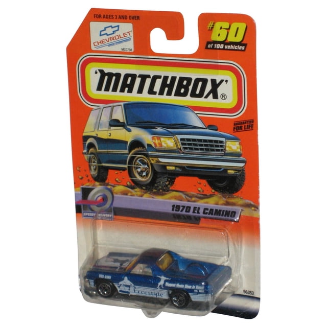 Matchbox 1970 El Camino (1999) Mattel Speedy Delivery Blue Toy Car #60/ ...