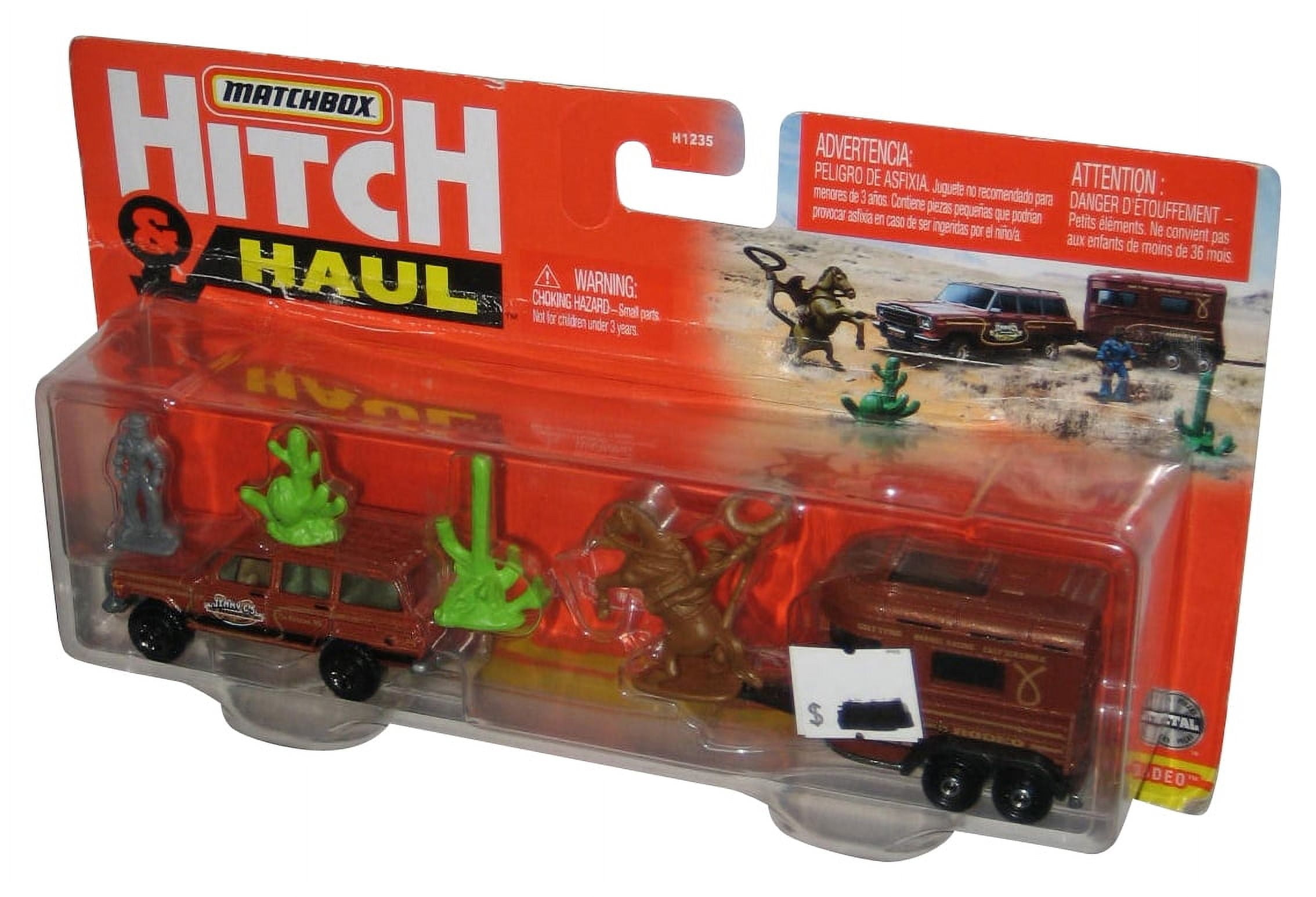 Matchbox 1988 Jeep Wagoneer & MBX Rodeo (2021) Pony Trailer Rodeo Toy Set 6/8 - (Plastic Loose ...