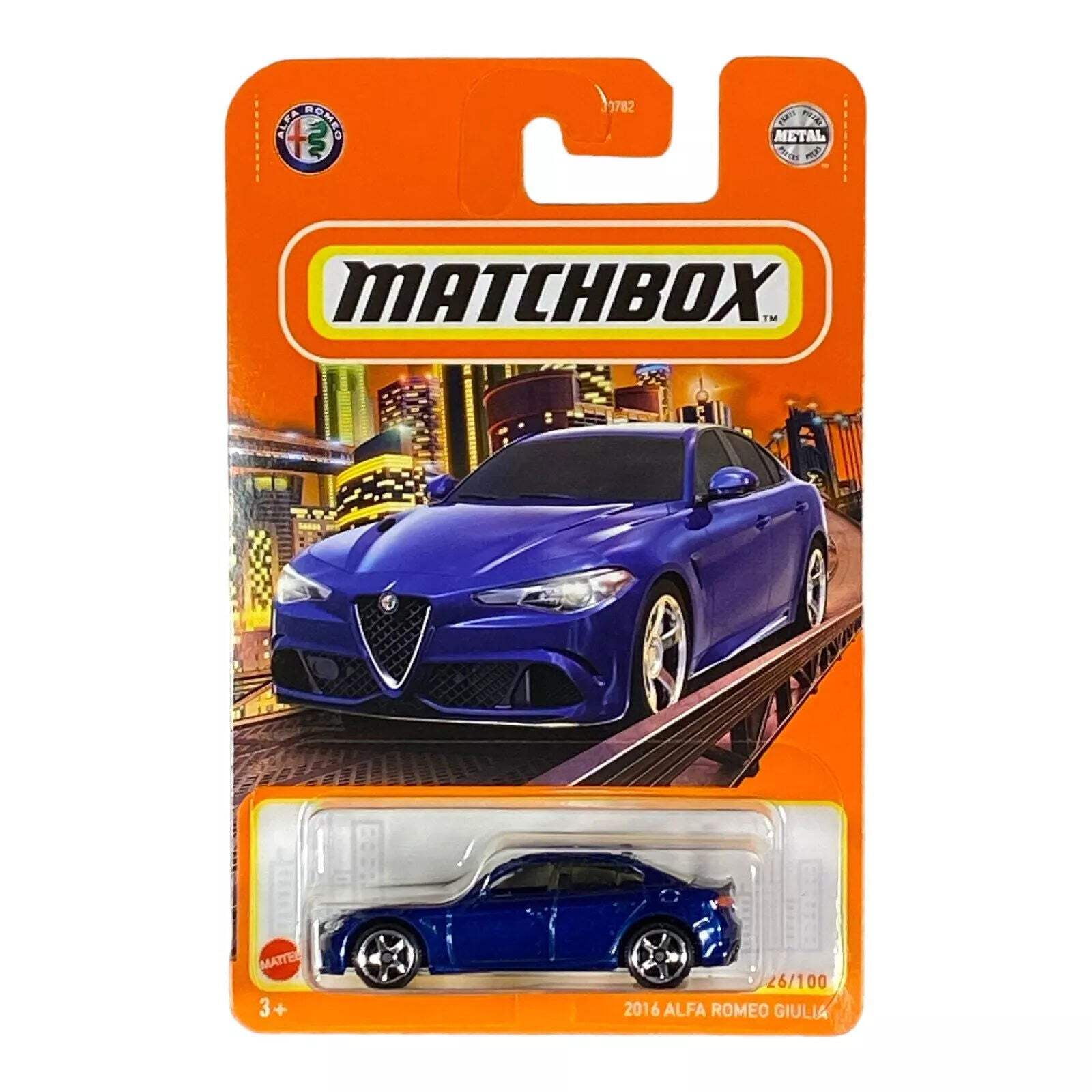 Matchbox 2016 Alfa Romeo Giulia (2021) Blue Metal Die-Cast Toy Car 26/ ...