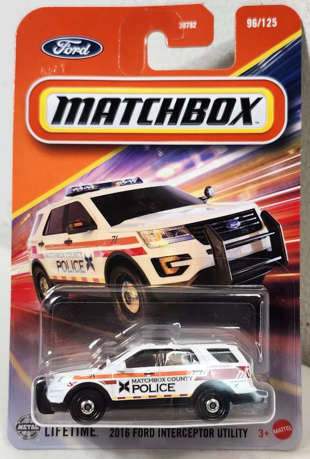 Matchbox 2016 Ford Interceptor Utility Police Car 1/64 Toy Vehicle ...