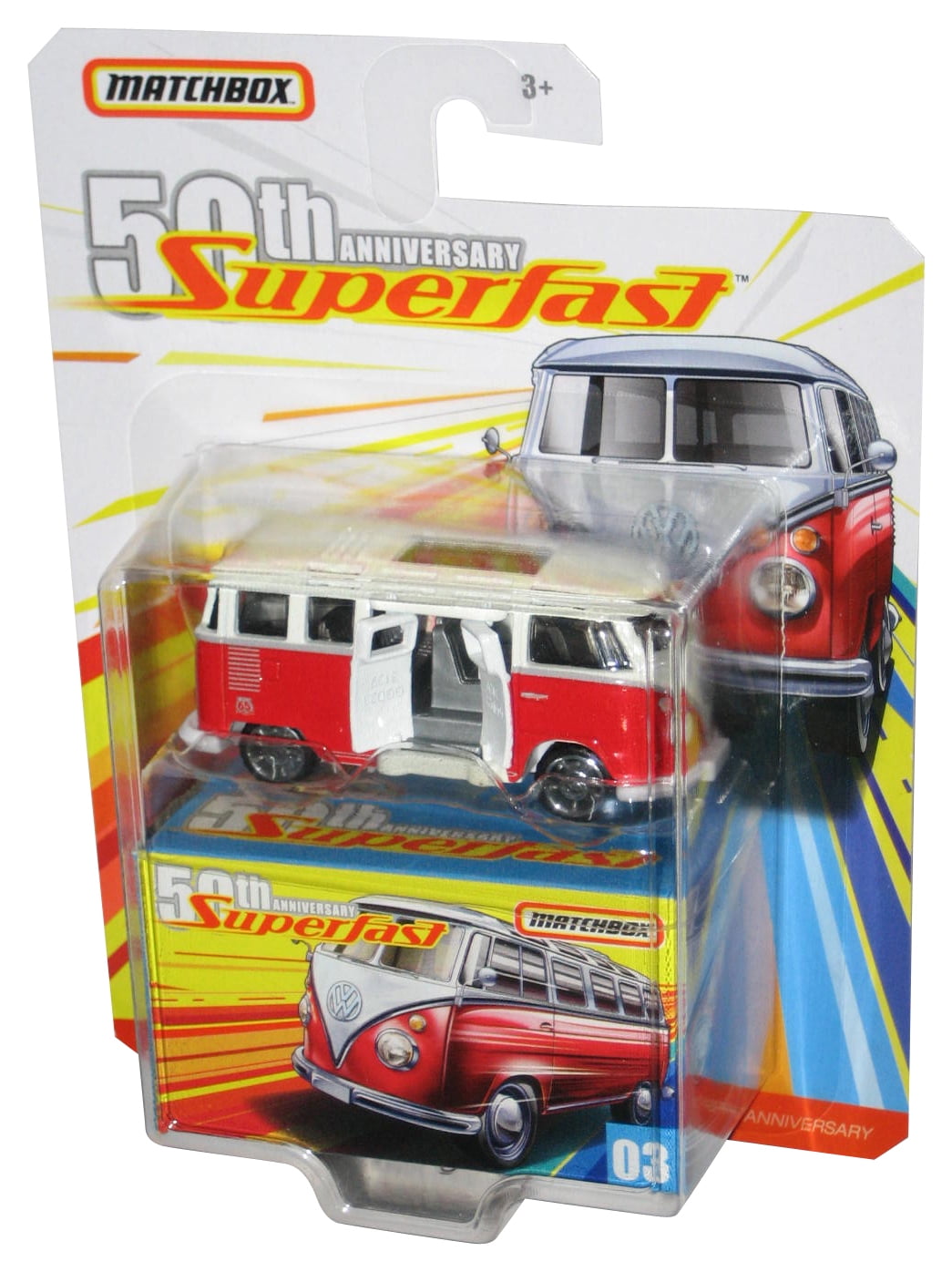 Matchbox 50th Anniversary Superfast (2018) White & Red '59 Volkswagen ...