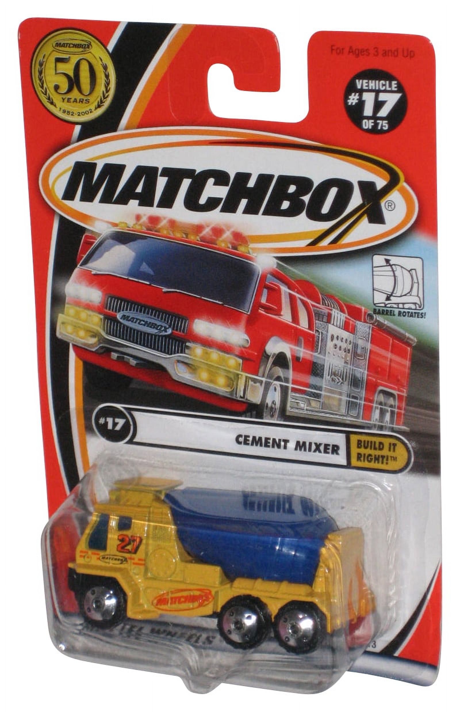 Matchbox 50th Yellow & Blue Cement Mixer (2001) Die-Cast Toy Vehicle ...