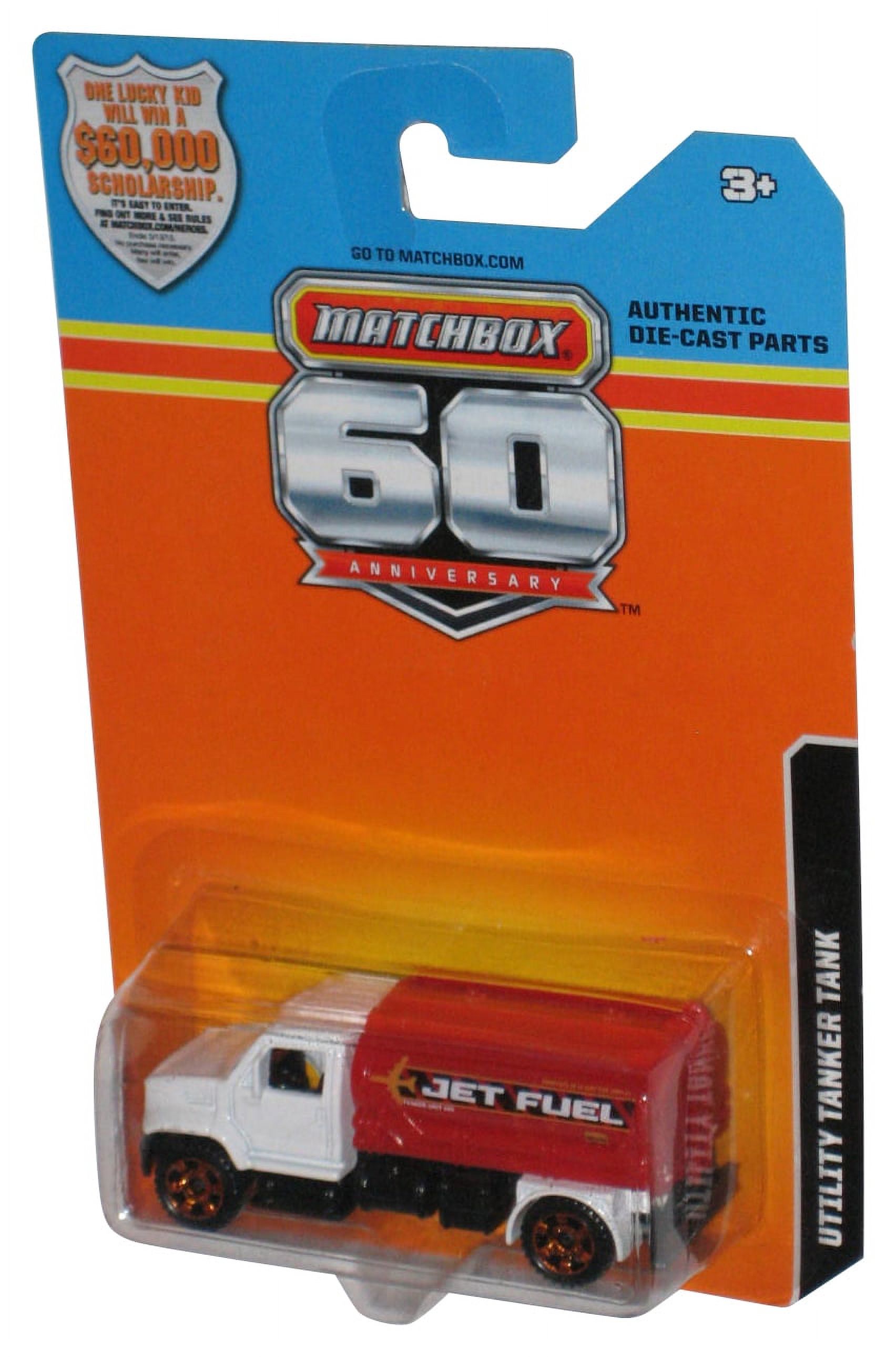 Matchbox 60th Red & White (2012) Mattel Utility Tanker Tank Toy Vehicle ...