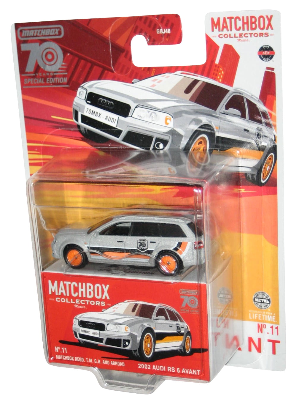 Matchbox 70 Years Special Edition (2022) Gray 2002 Audi RS 6 Avant Toy ...