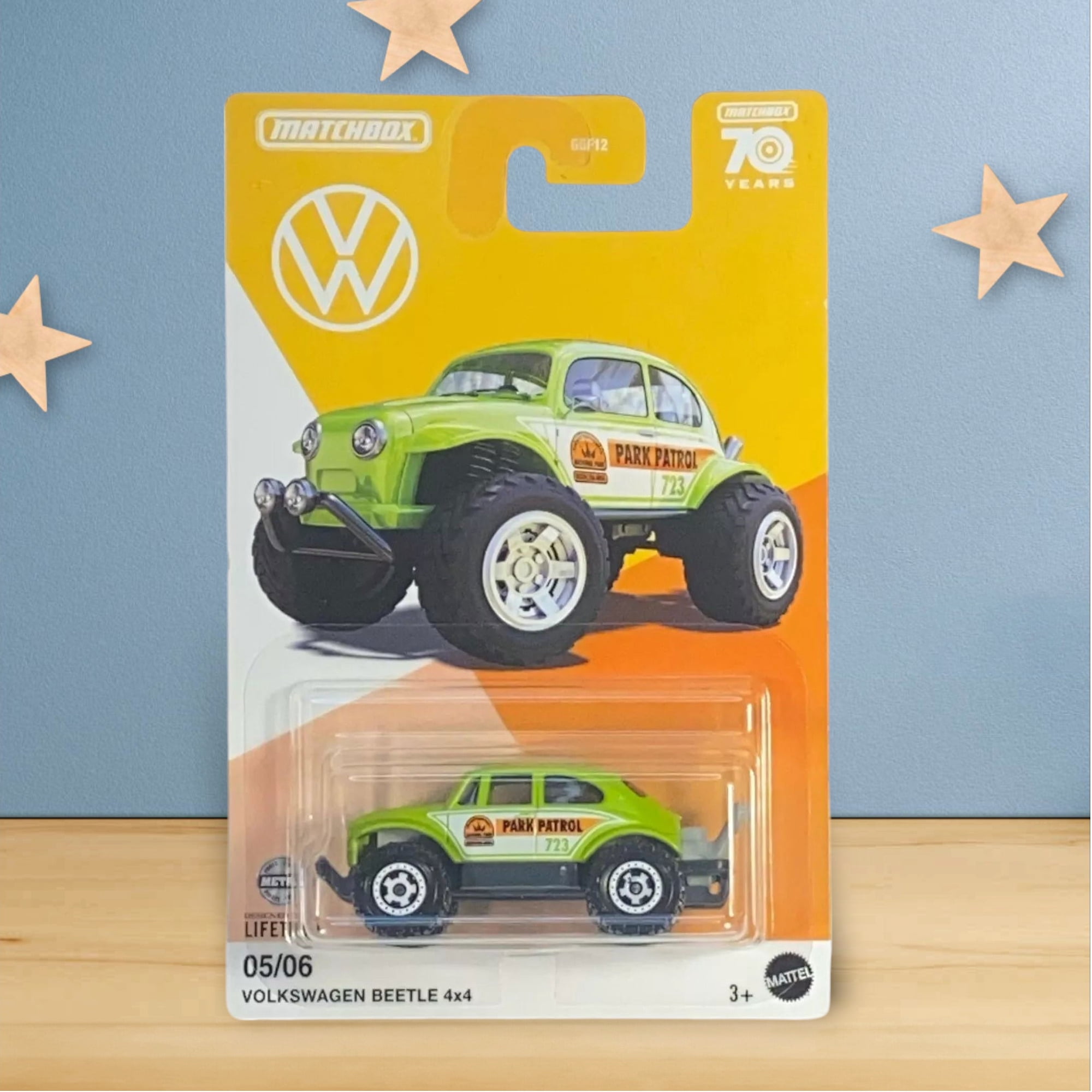 Matchbox 70 Years Volkswagen Beetle 4x4 (2022) Mattel Green Toy Car 05/ ...