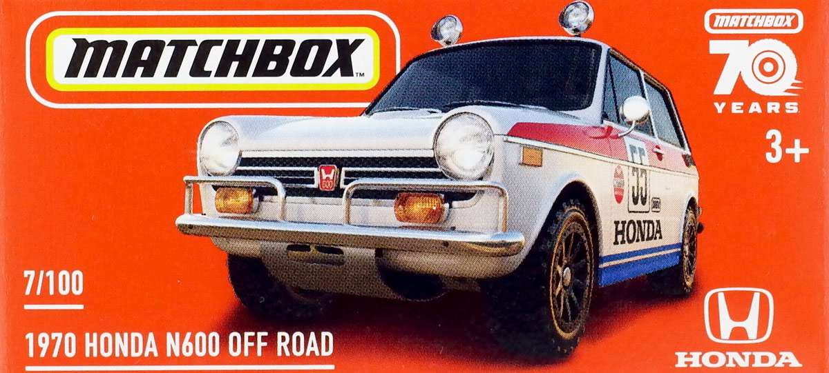 Matchbox 70th Anniversary 1970 Honda N600 Off Road Diecast Car ...