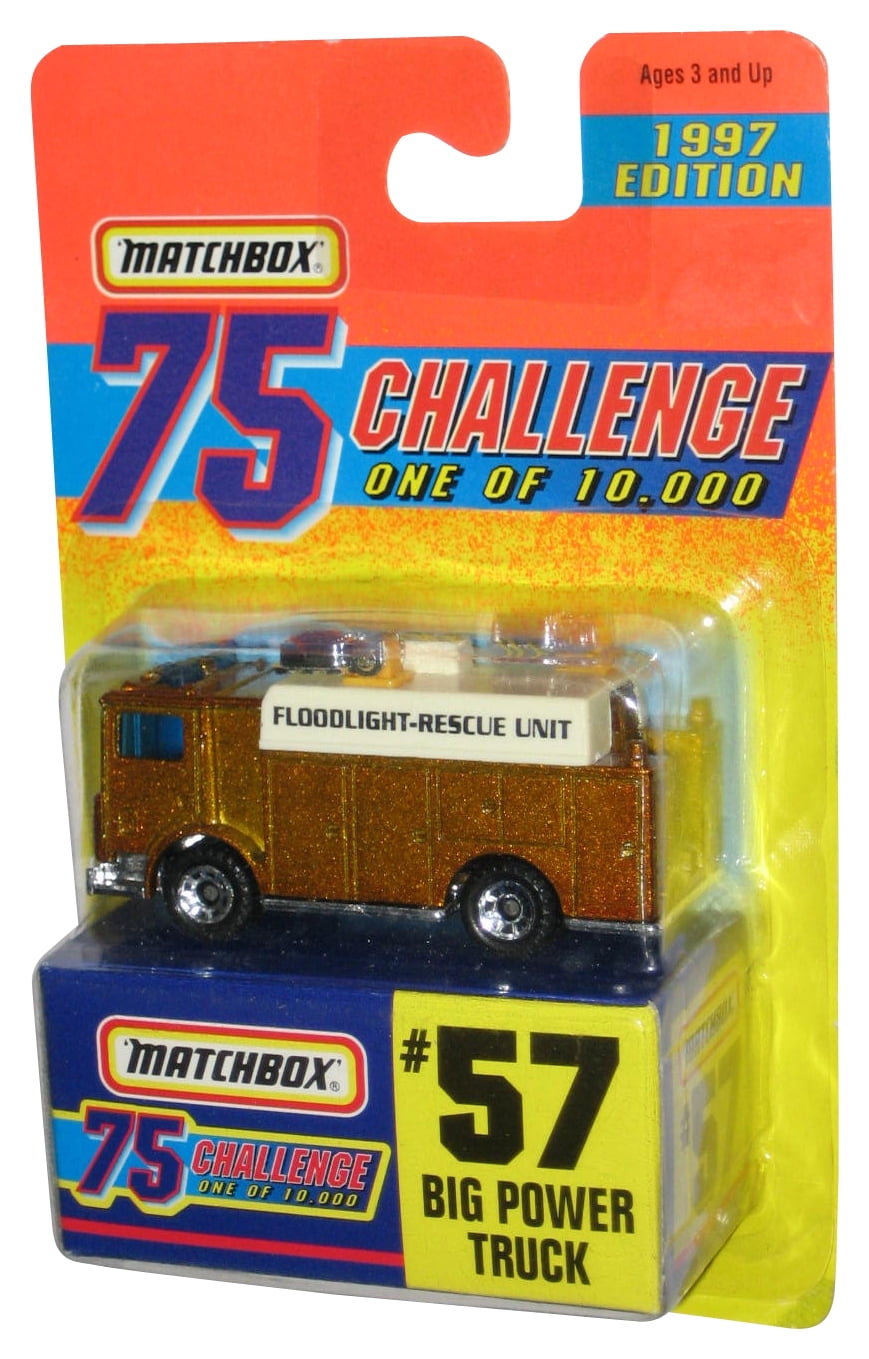 Matchbox 75 Challenge (1997) Gold Big Power Truck Toy #57 - Walmart.com