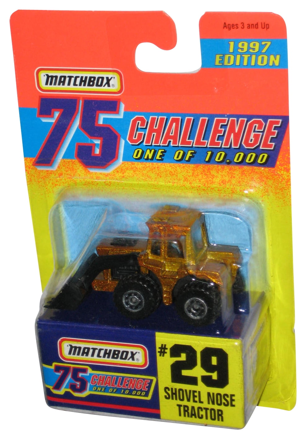 Matchbox 75 Challenge (1997) Gold Shovel Nose Tractor Toy #29 - Walmart.com