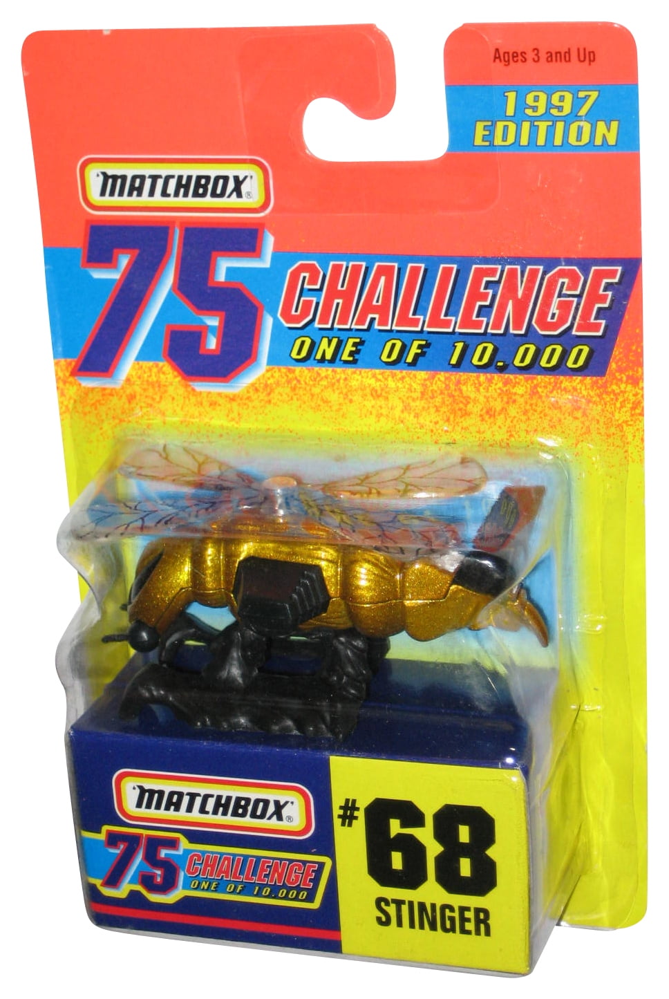Matchbox 75 Challenge (1997) Gold Stinger Insect Toy Helicopter #68 - Walmart.com