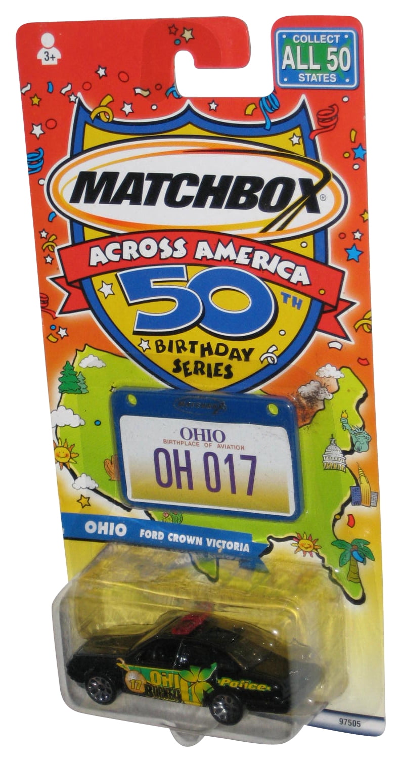 Matchbox Across America 50th Birthday (2001) Ohio Black Ford Crown ...