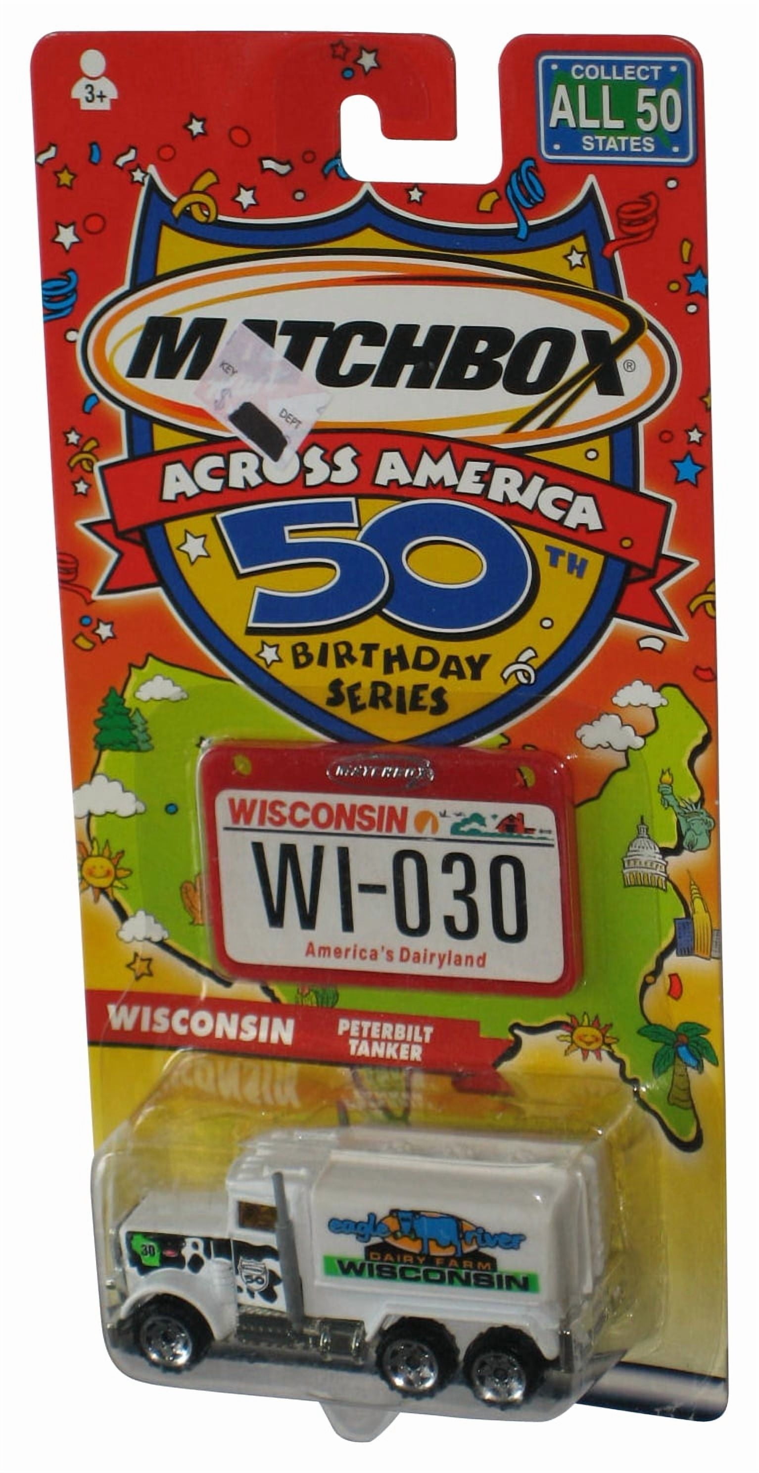 Matchbox Across America 50th Birthday (2001) Wisconsin White Peterbilt ...