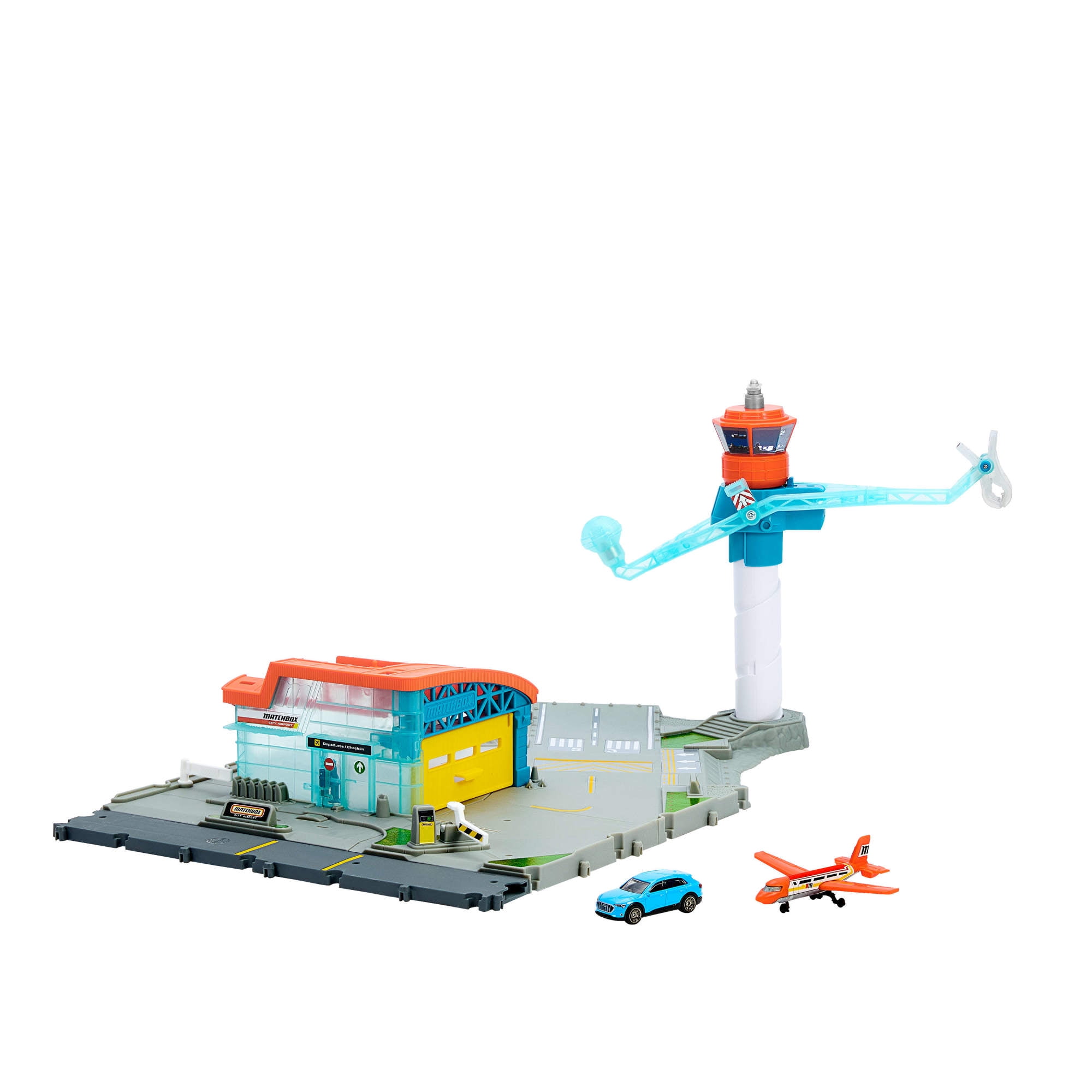 Matchbox Airport Takeoff Adventure Playset with 1 Die-Cast Toy Audi Car ...