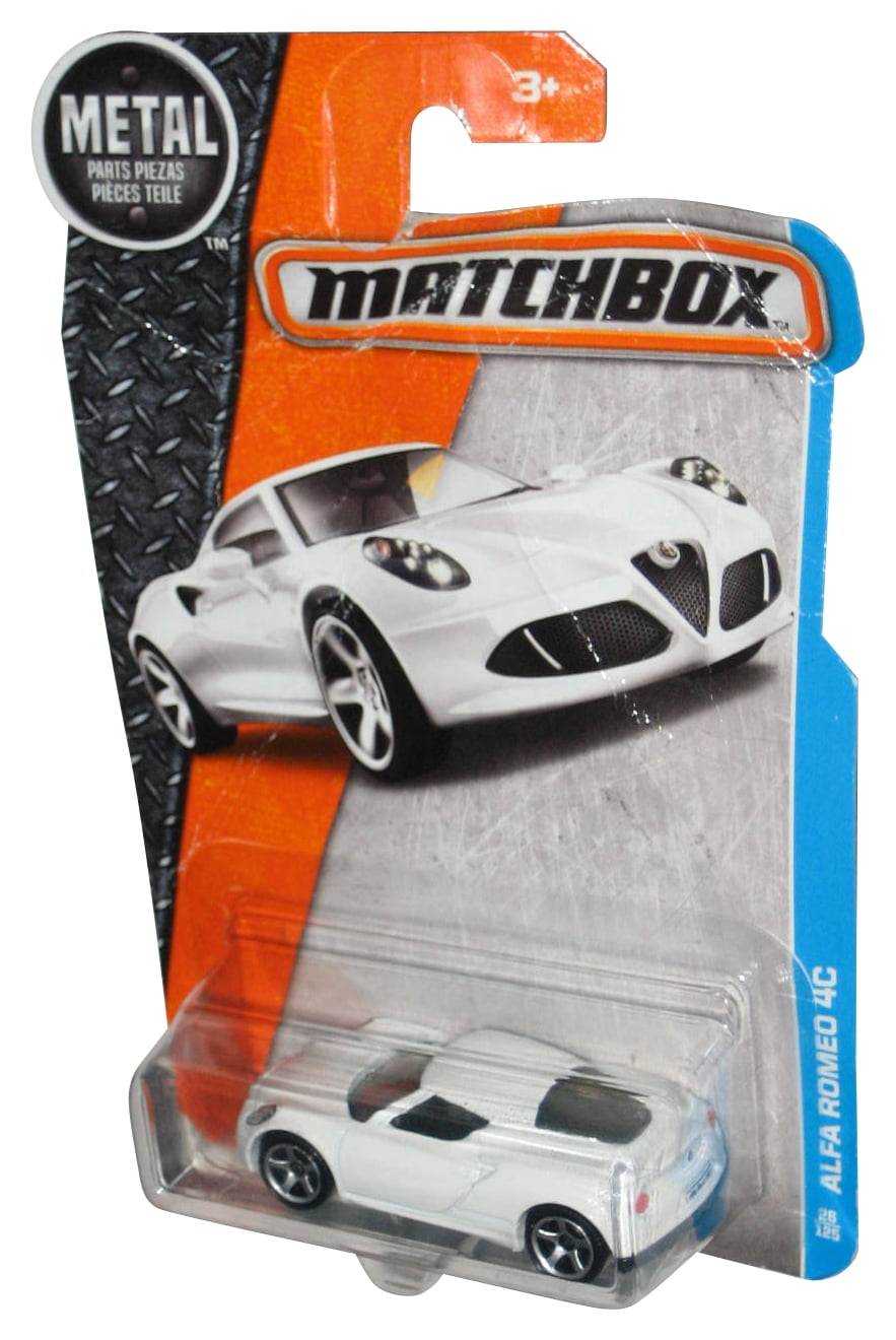 Matchbox Alfa Romeo 4C (2016) White Die-Cast Metal Toy Car 26/125 ...