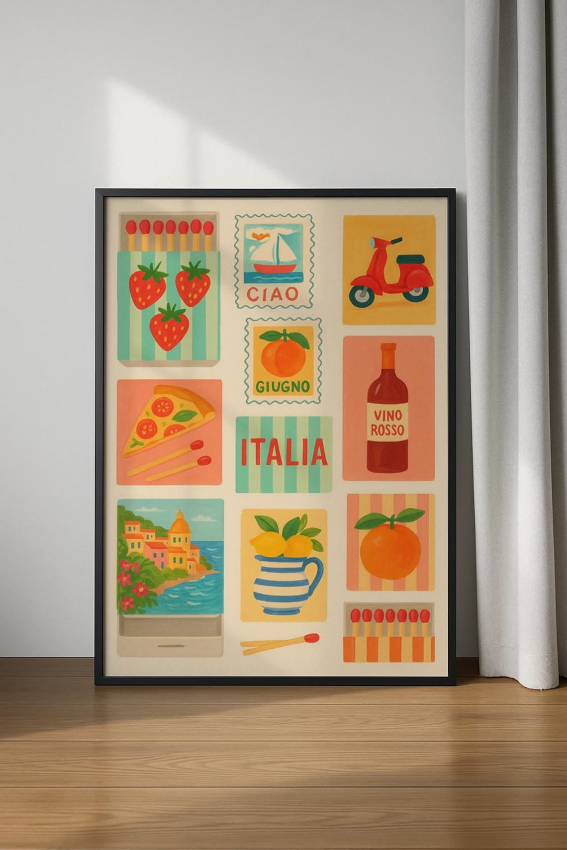 Matchbox Art Poster, , Trendy Matches Poster, Trendy Poster, Colorful ...