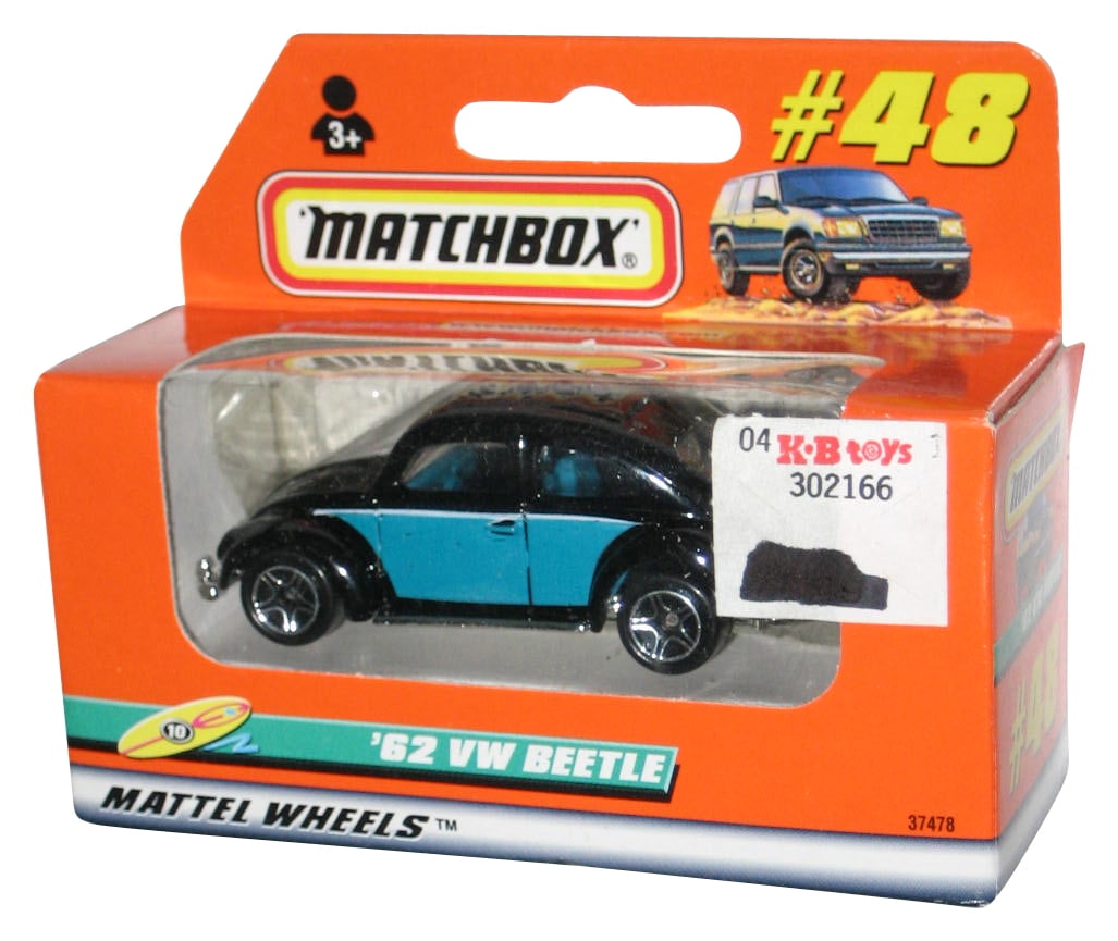 Matchbox Beach (1998) Mattel Black '62 VW Beetle Box Toy Car #53/100 ...
