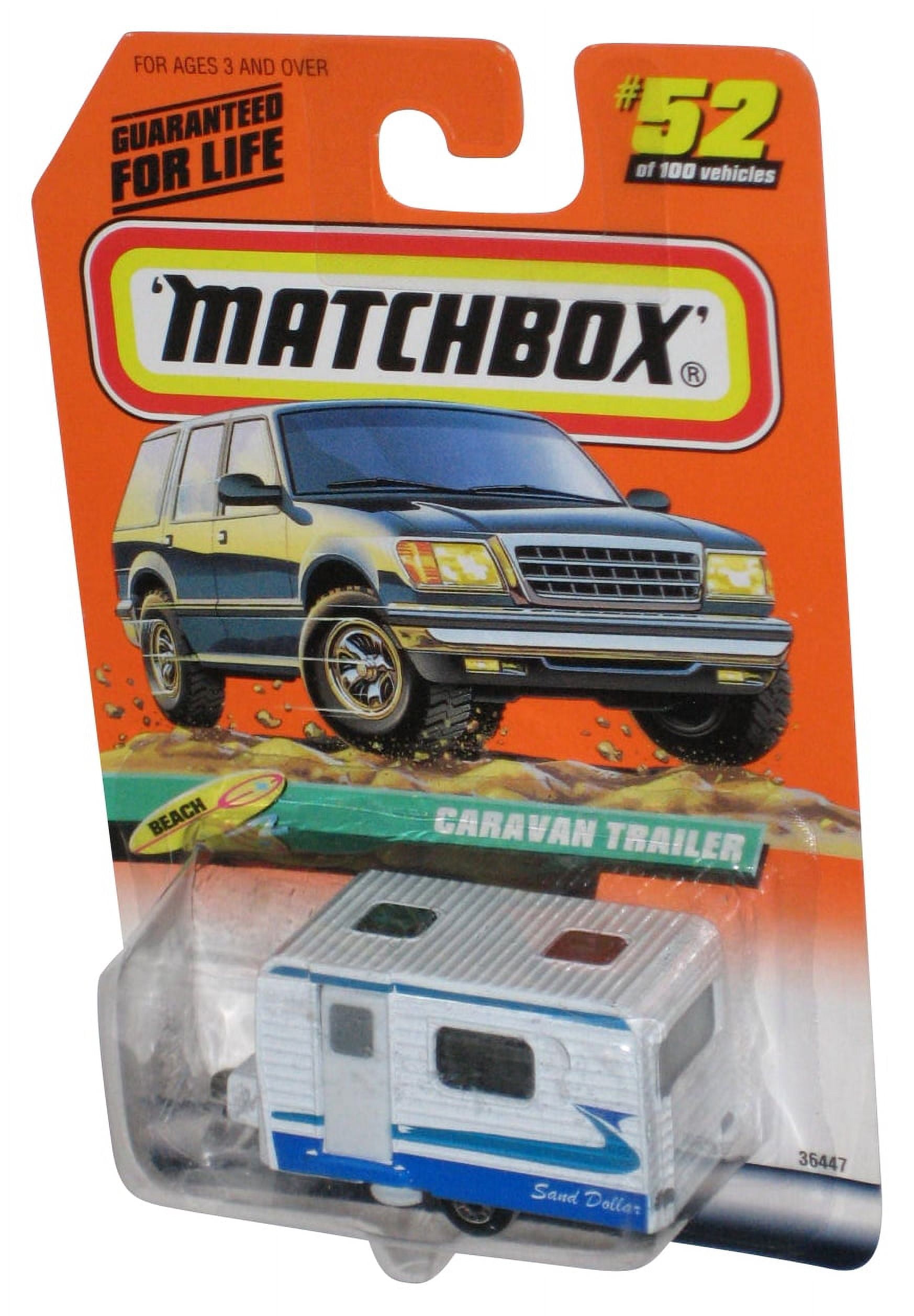 Matchbox Beach Sand Dollar Caravan Trailer (1998) White Die-Cast Toy 52 ...