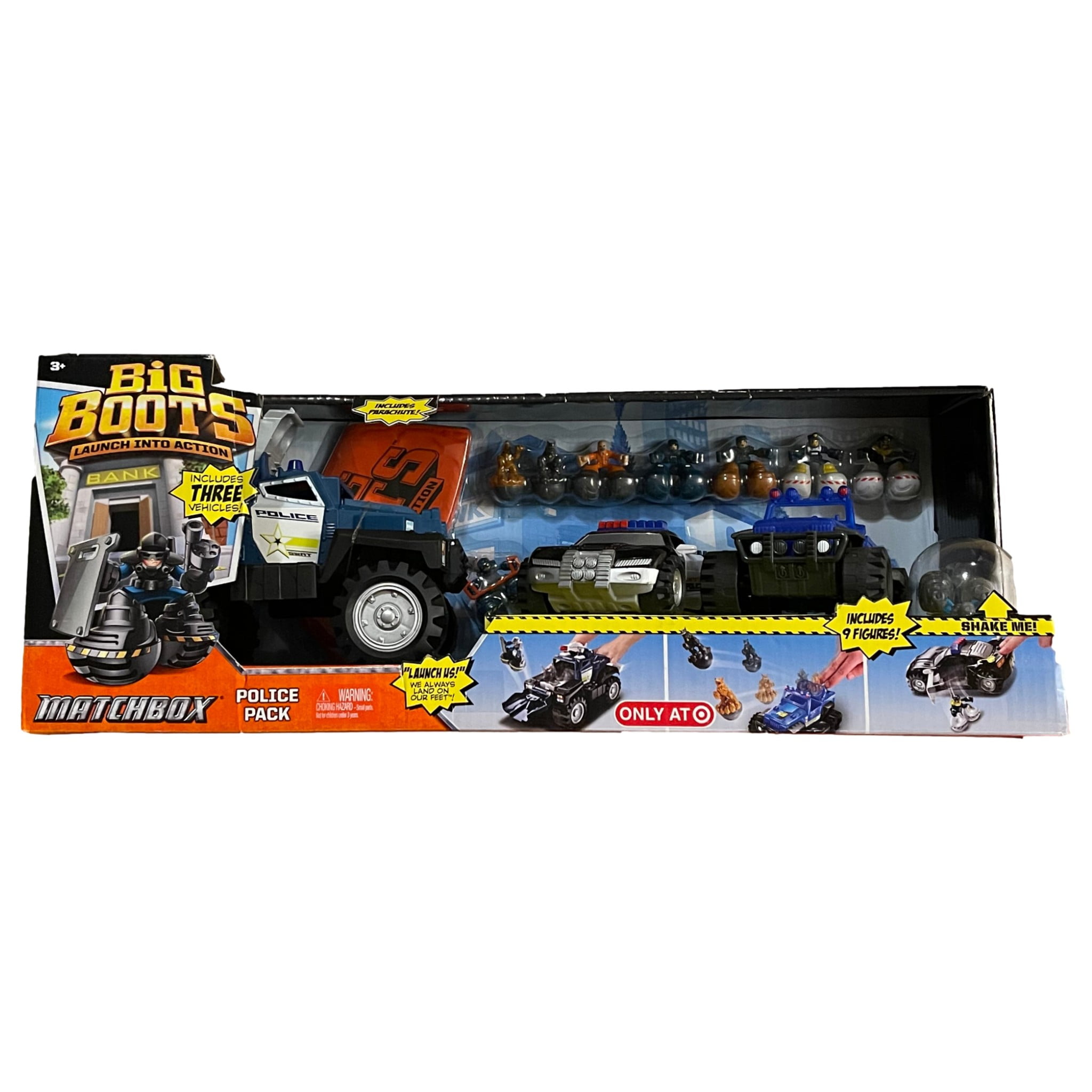 Matchbox Big Boots Police Pack Mega Playset with 3 Vehicles - Walmart.com
