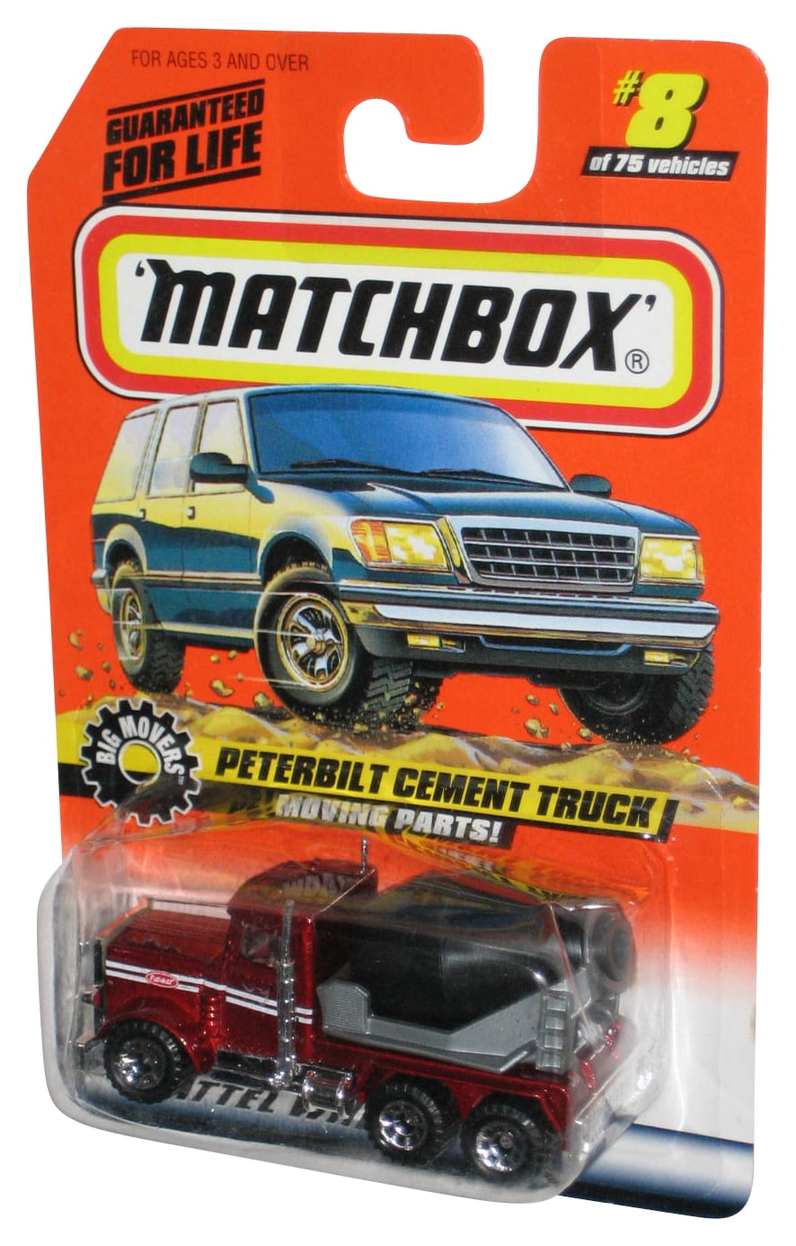 Matchbox Big Movers Series 2 (1997) Red Peterbilt Cement Toy Truck #8/ ...