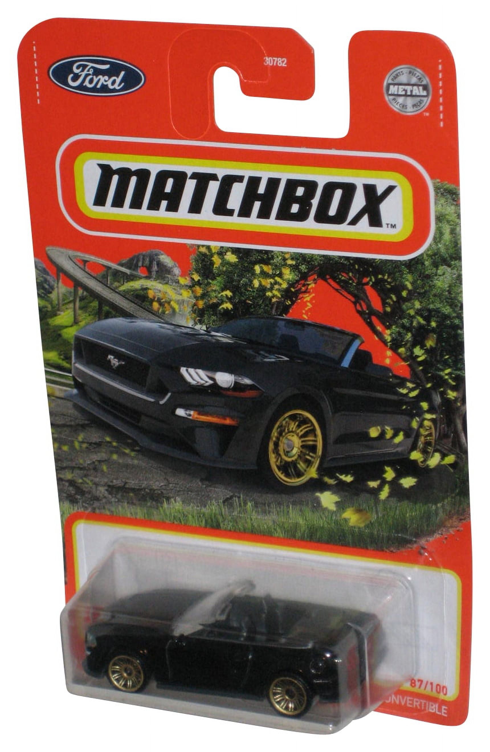 Matchbox Black 2018 Ford Mustang Convertible (2020) Metal Toy Car 87/ ...