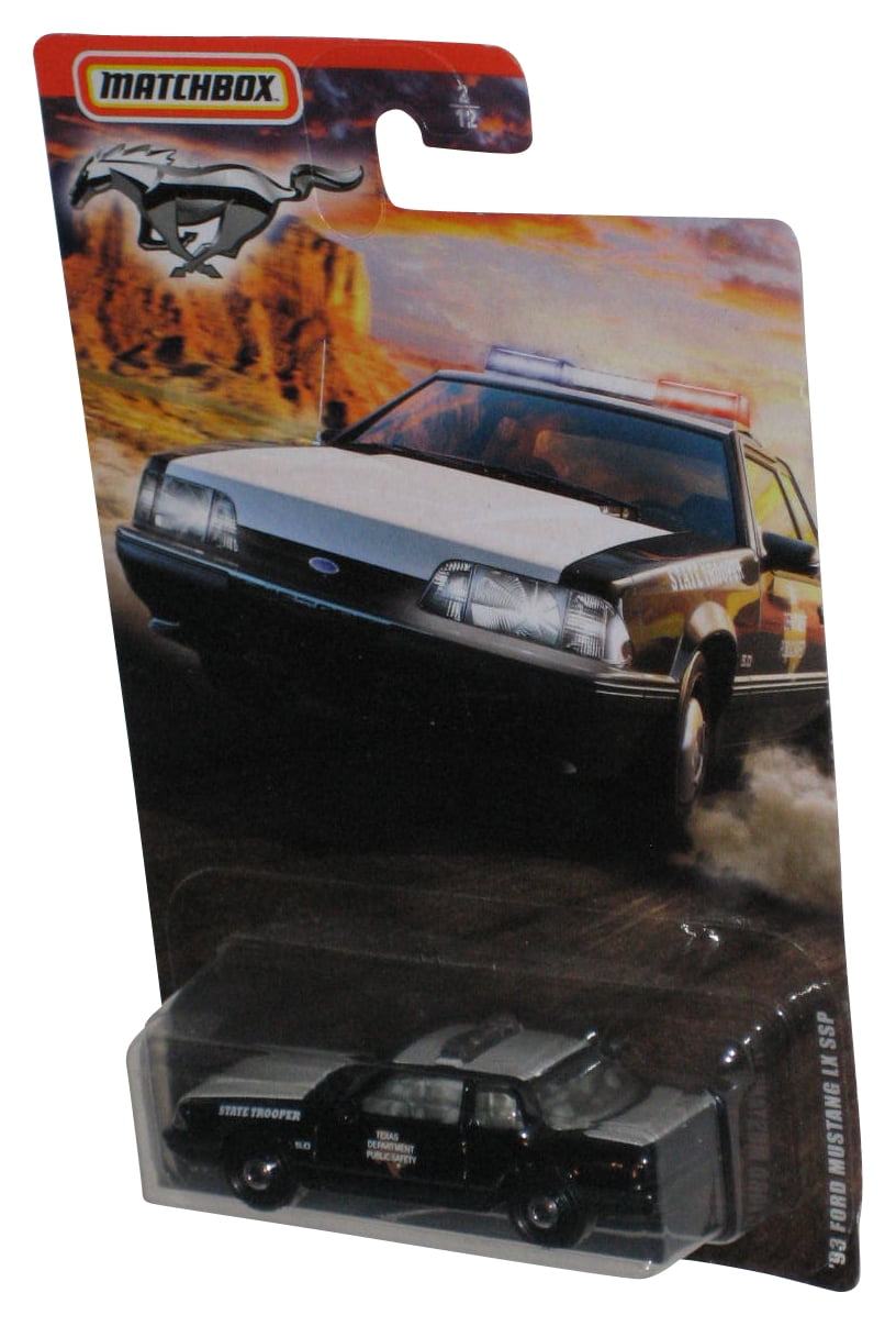 Matchbox Black '93 Ford Mustang LX SSP (2019) Mattel Toy Car 2/12 ...