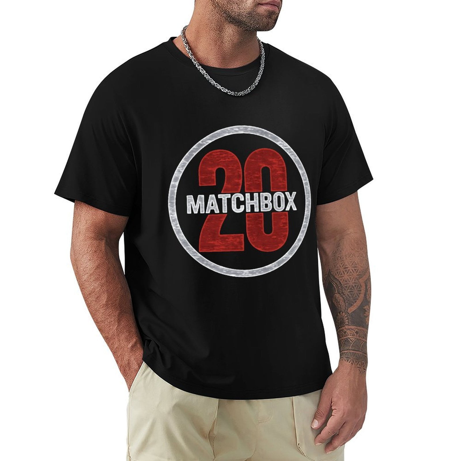 Matchbox Bnad Twenty Men's Classic Short Sleeve T-Shirts Black S ...