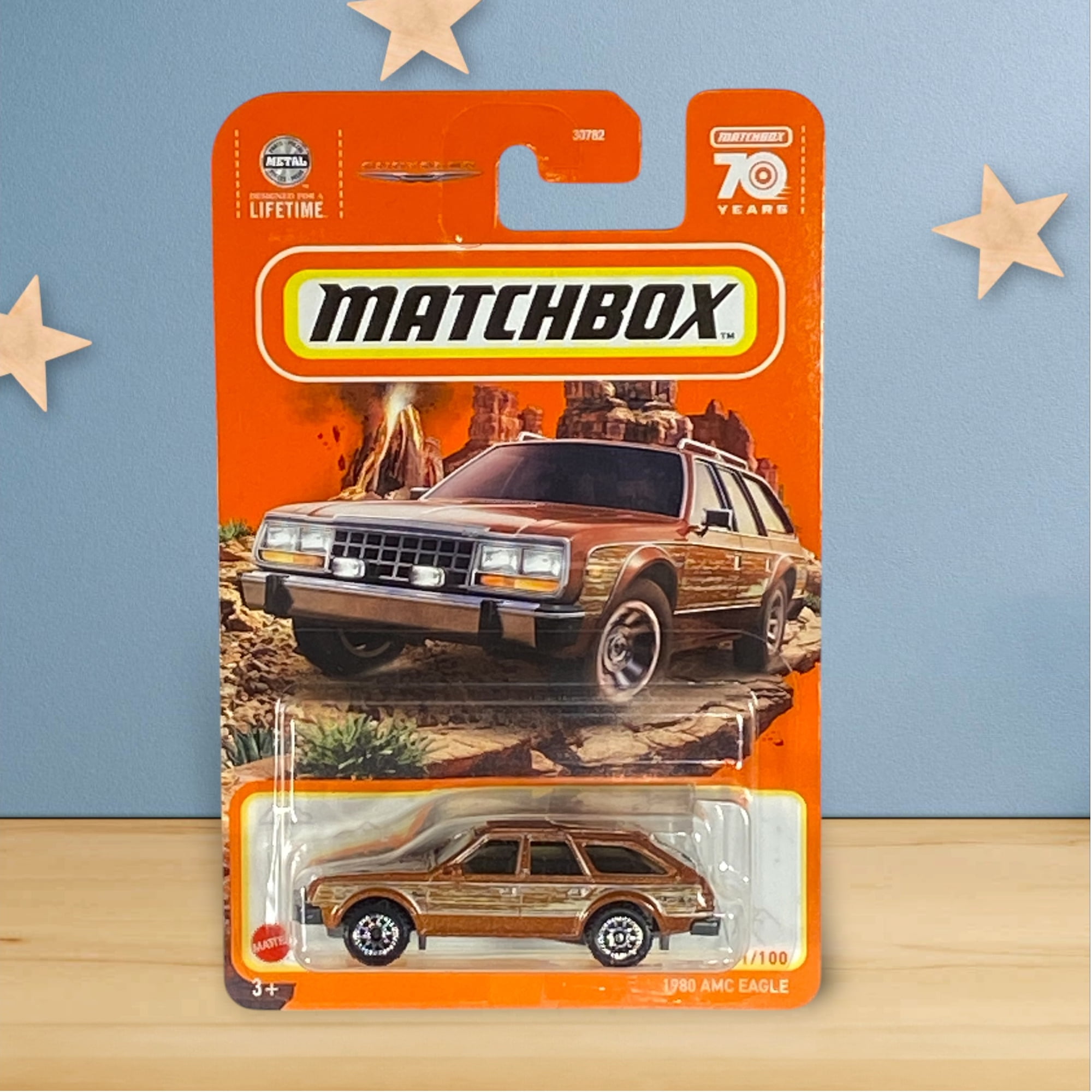 Matchbox Brown Wood Panel (2022) 1980 AMC Eagle Toy Car 11/100 ...